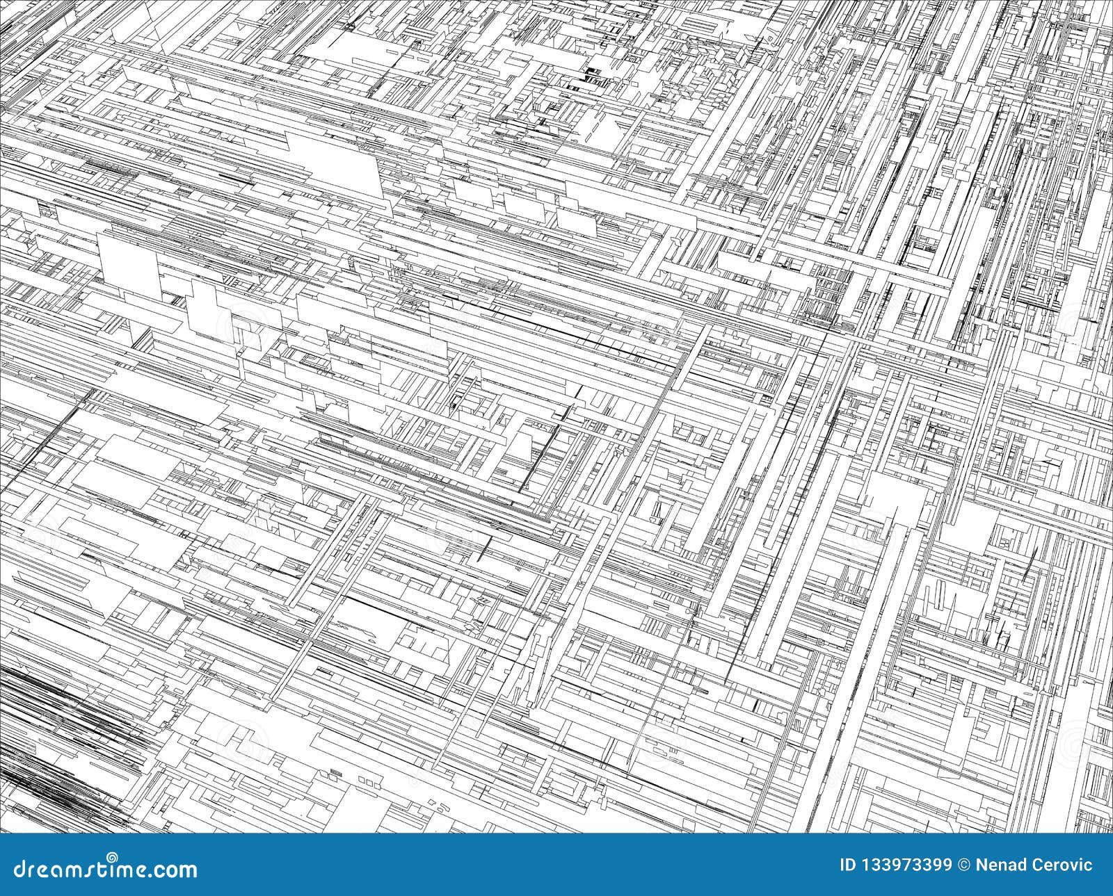 Abstract Construction Structure Isolated Illustration on White ...