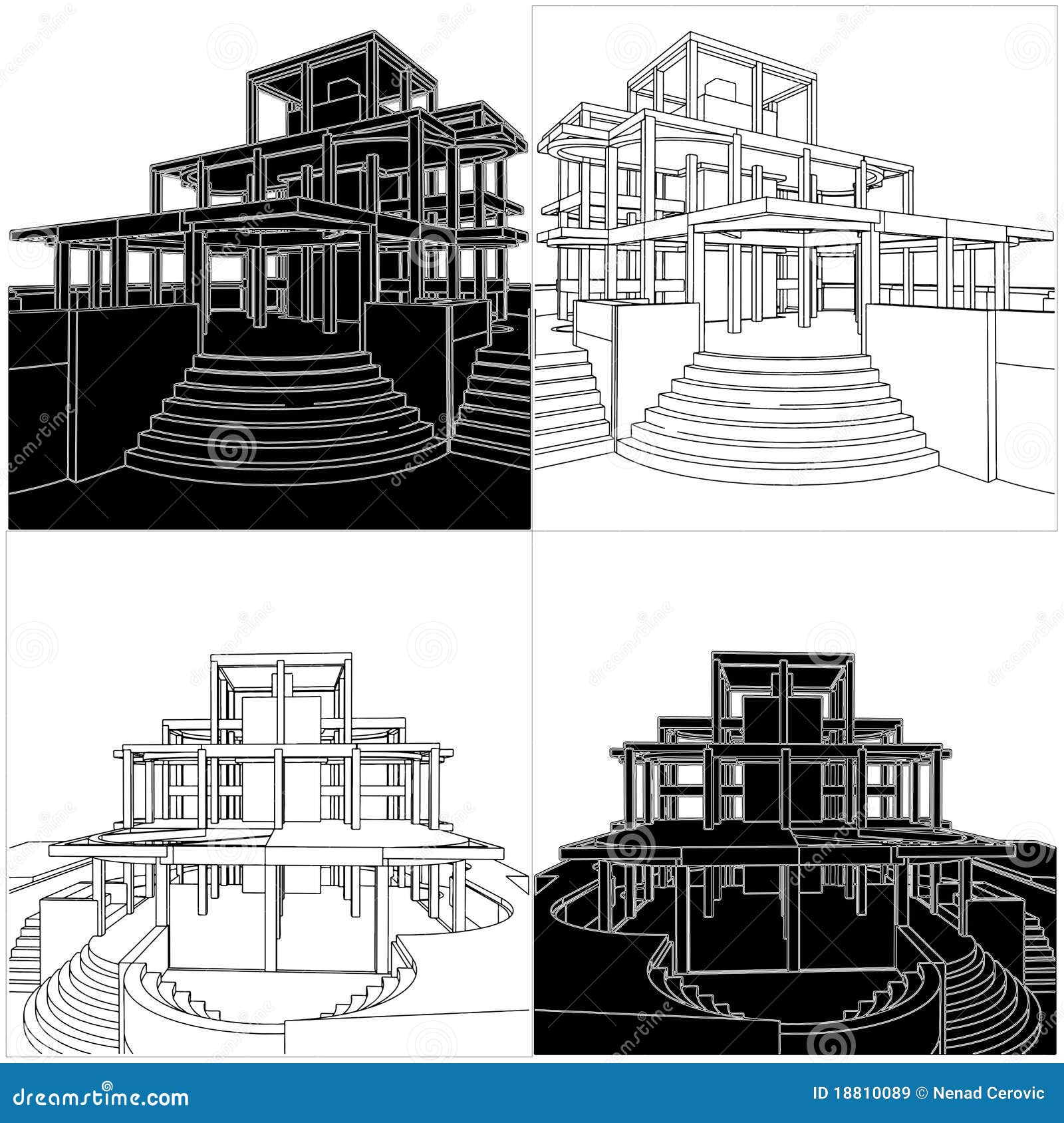 Abstract Construction Structure Vector Stock Vector - Illustration of ...