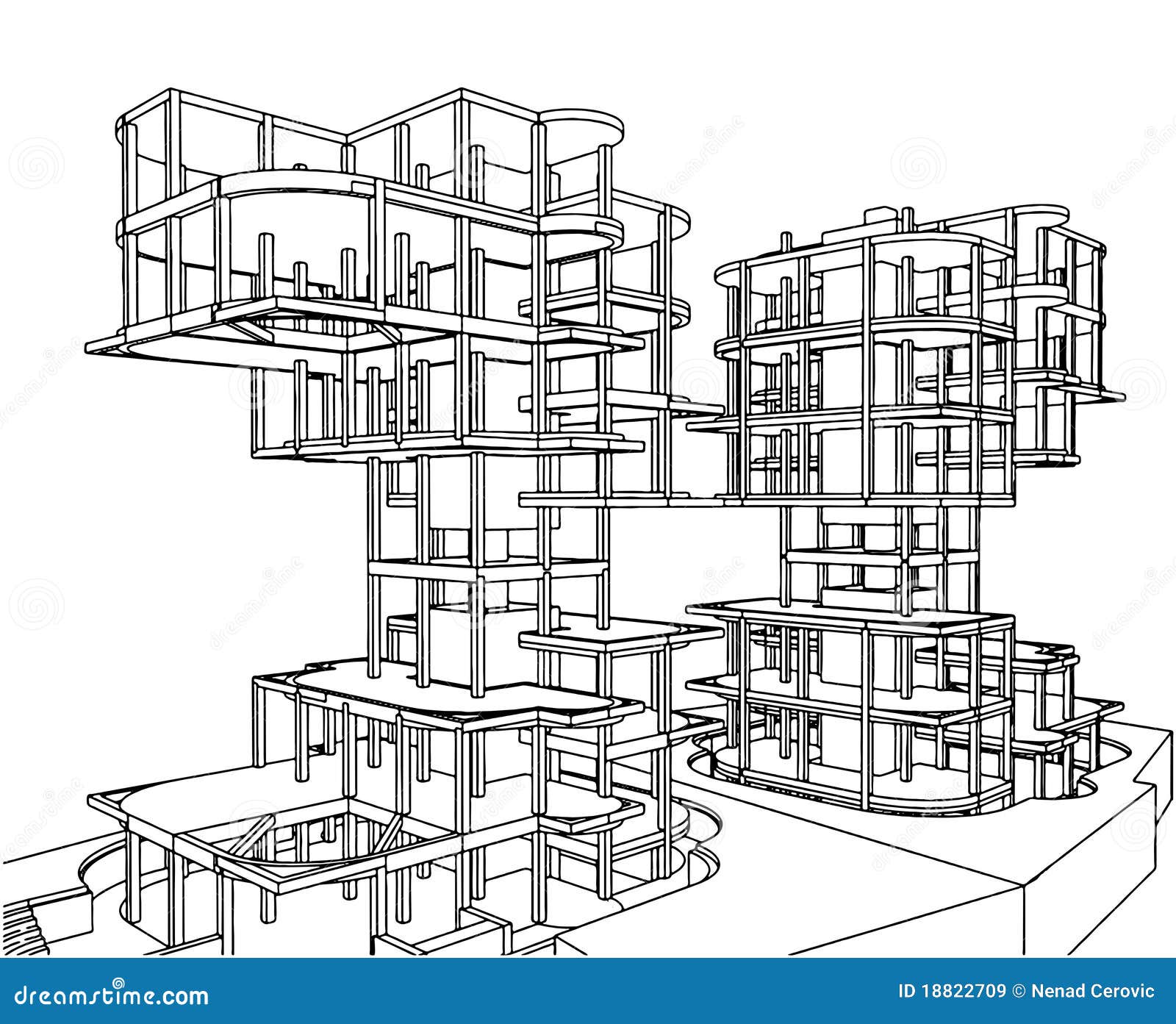 Abstract Construction Structure Vector 219 Stock Vector - Illustration ...