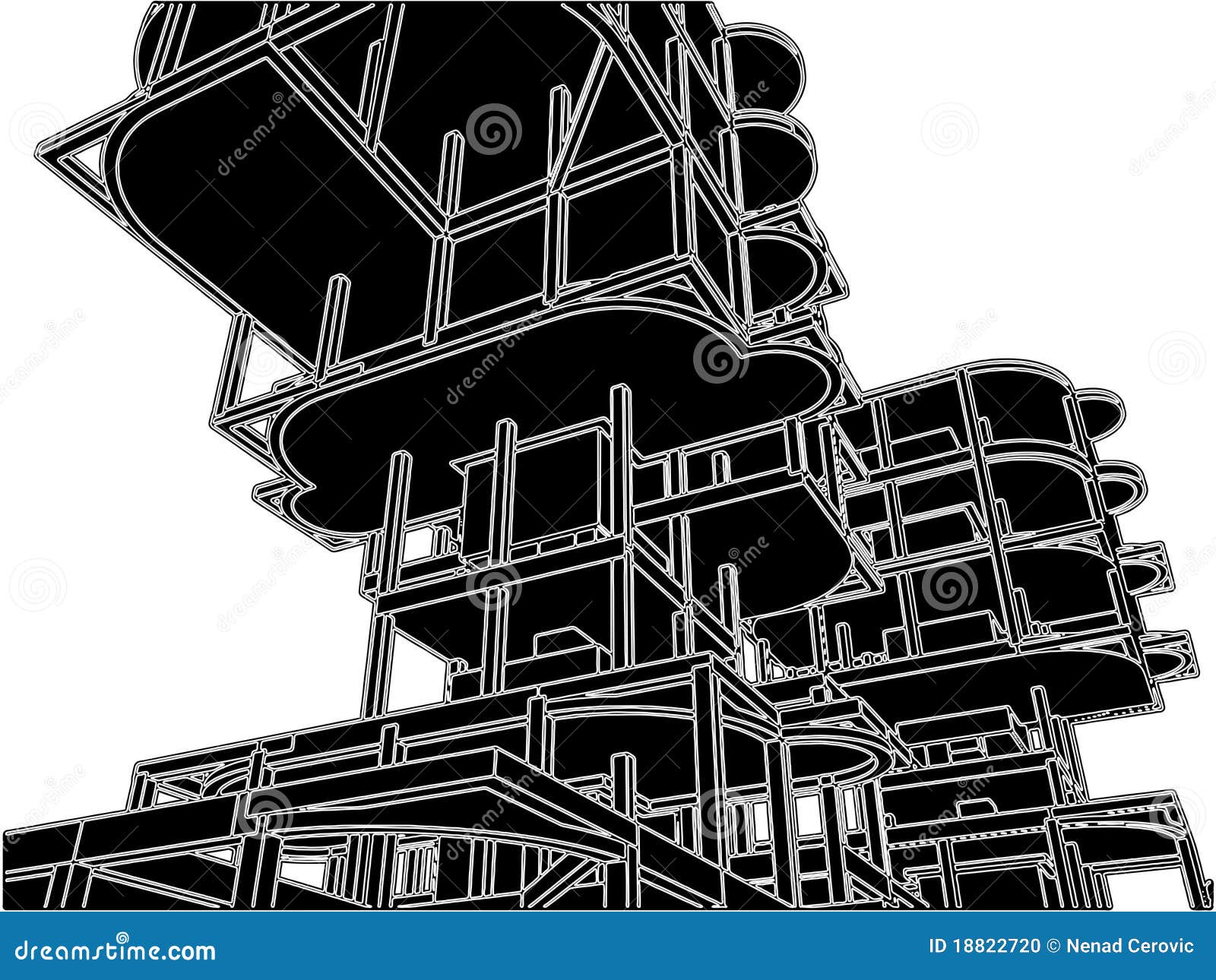 Abstract Construction Structure Vector 221 Stock Vector - Illustration ...