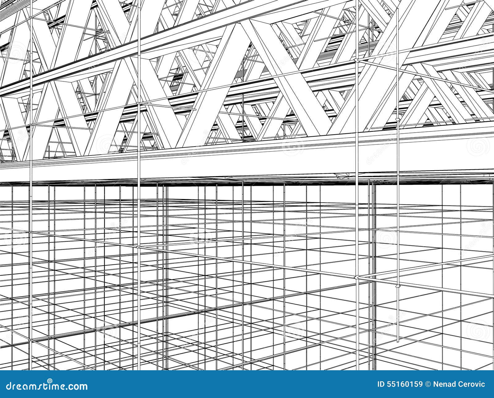 Abstract Construction Structure Vector Stock Vector - Illustration of ...