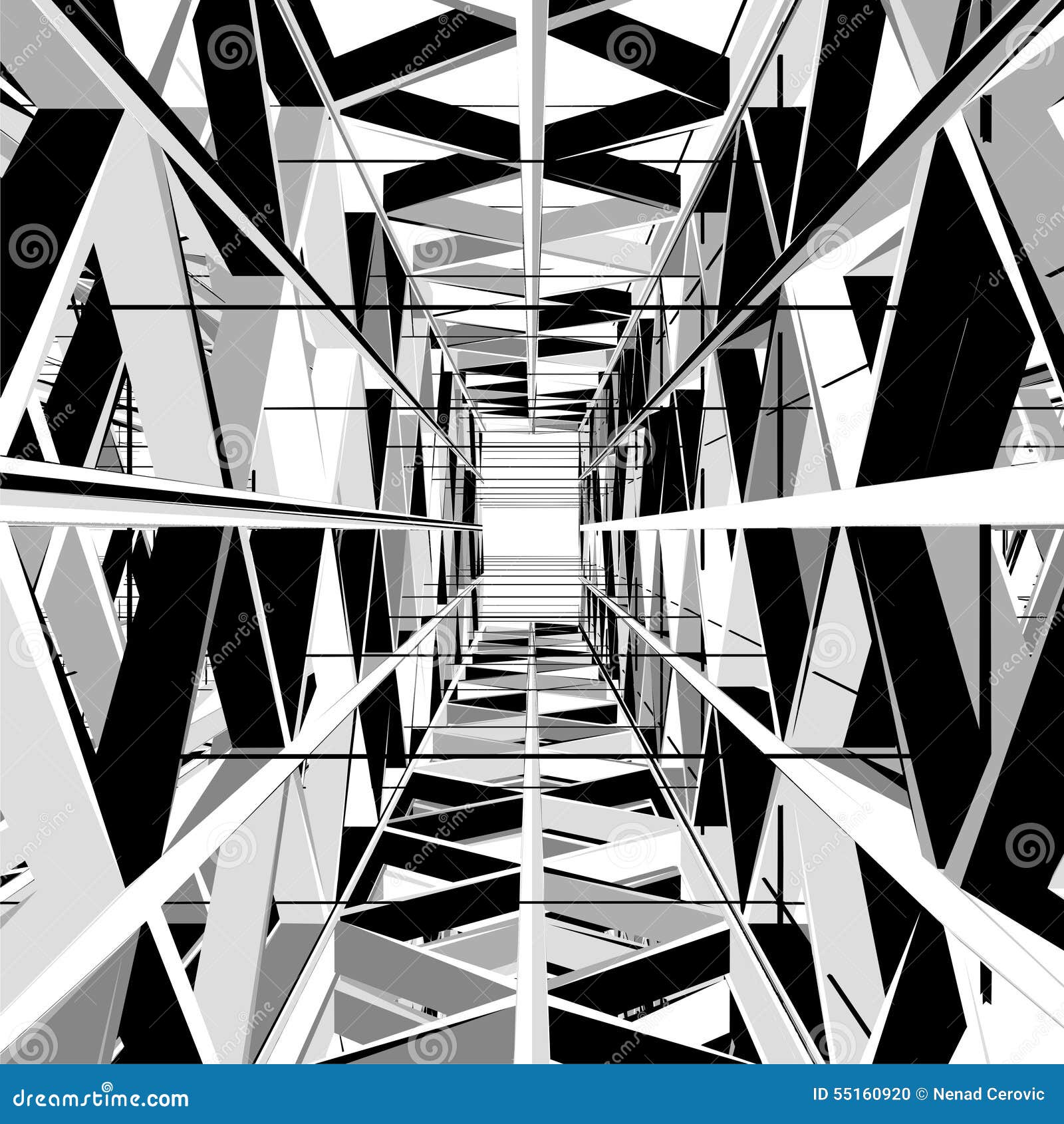 Abstract Construction Structure Vector Stock Vector - Illustration of ...