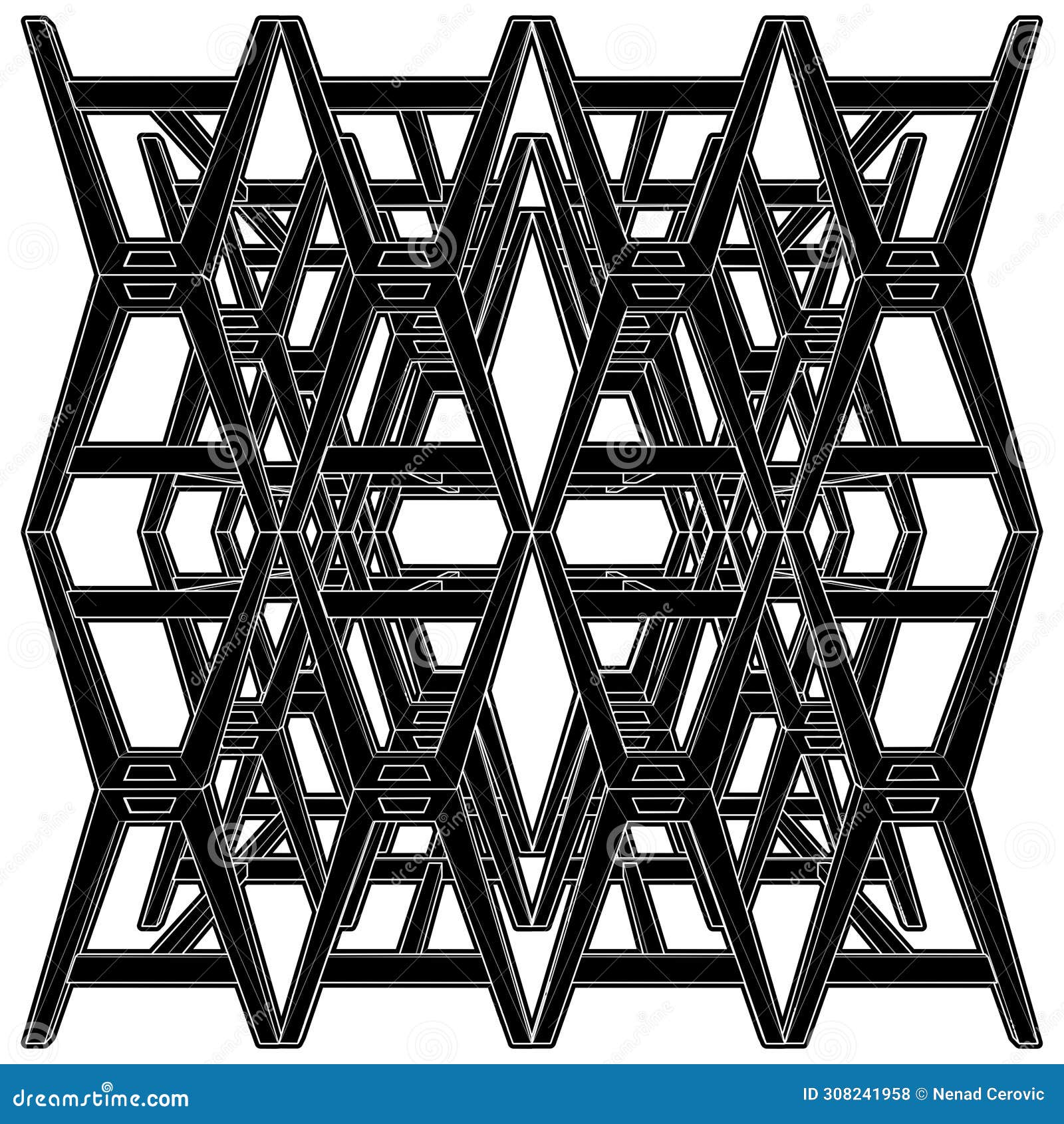 Abstract Construction Structure Vector. a Vector Illustration of ...