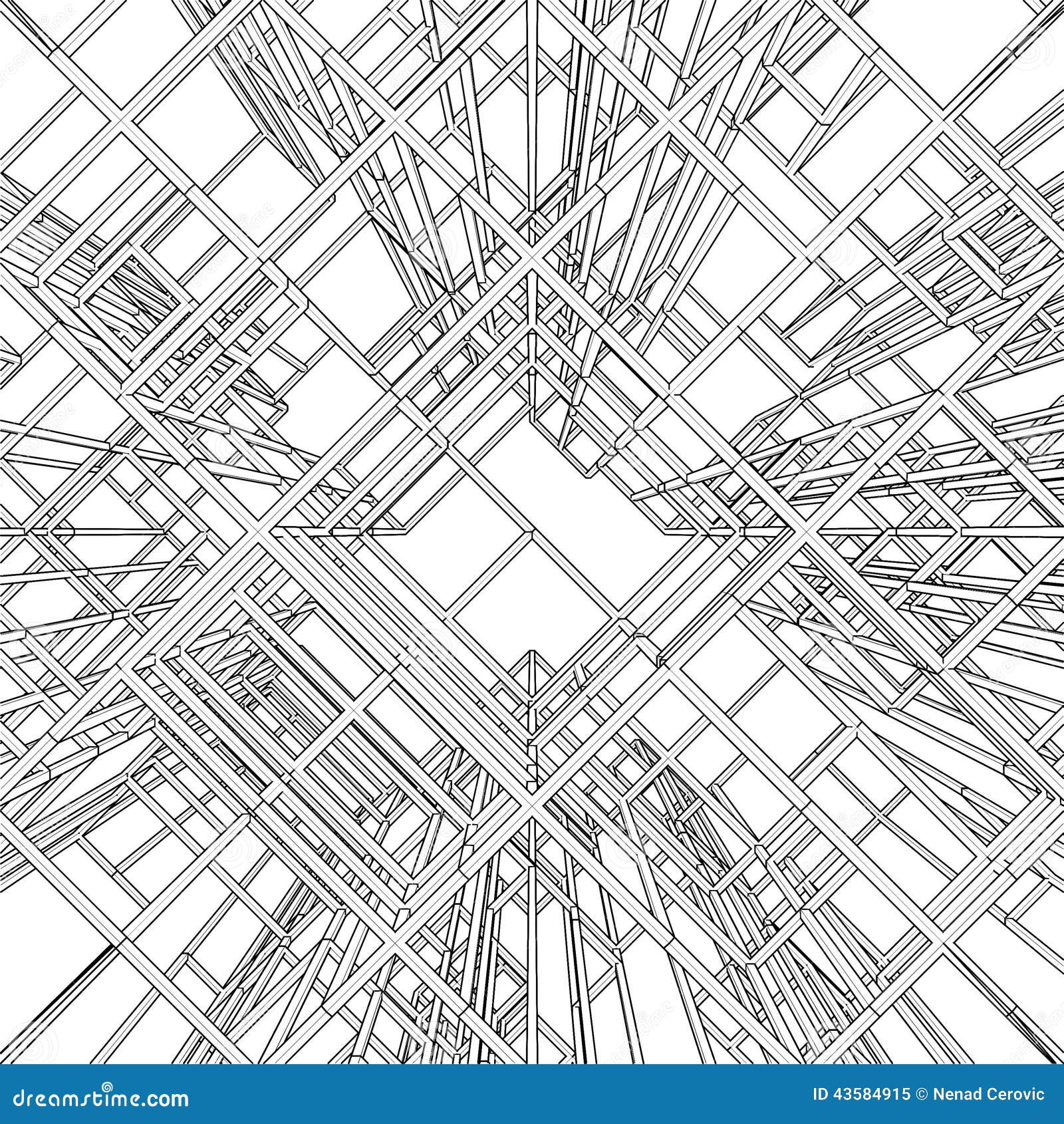 Abstract Construction Structure Vector Stock Vector - Illustration of ...