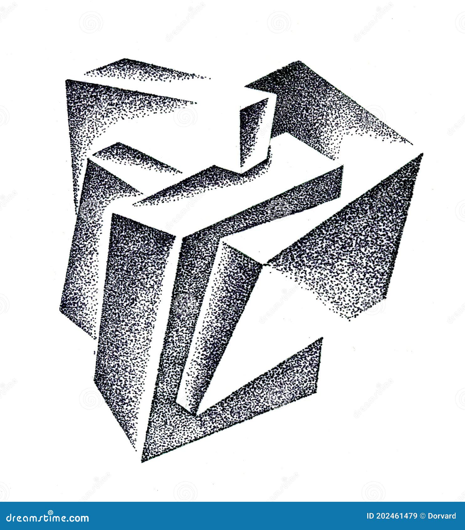 Abstract Construction from Volumes Stock Illustration - Illustration of ...