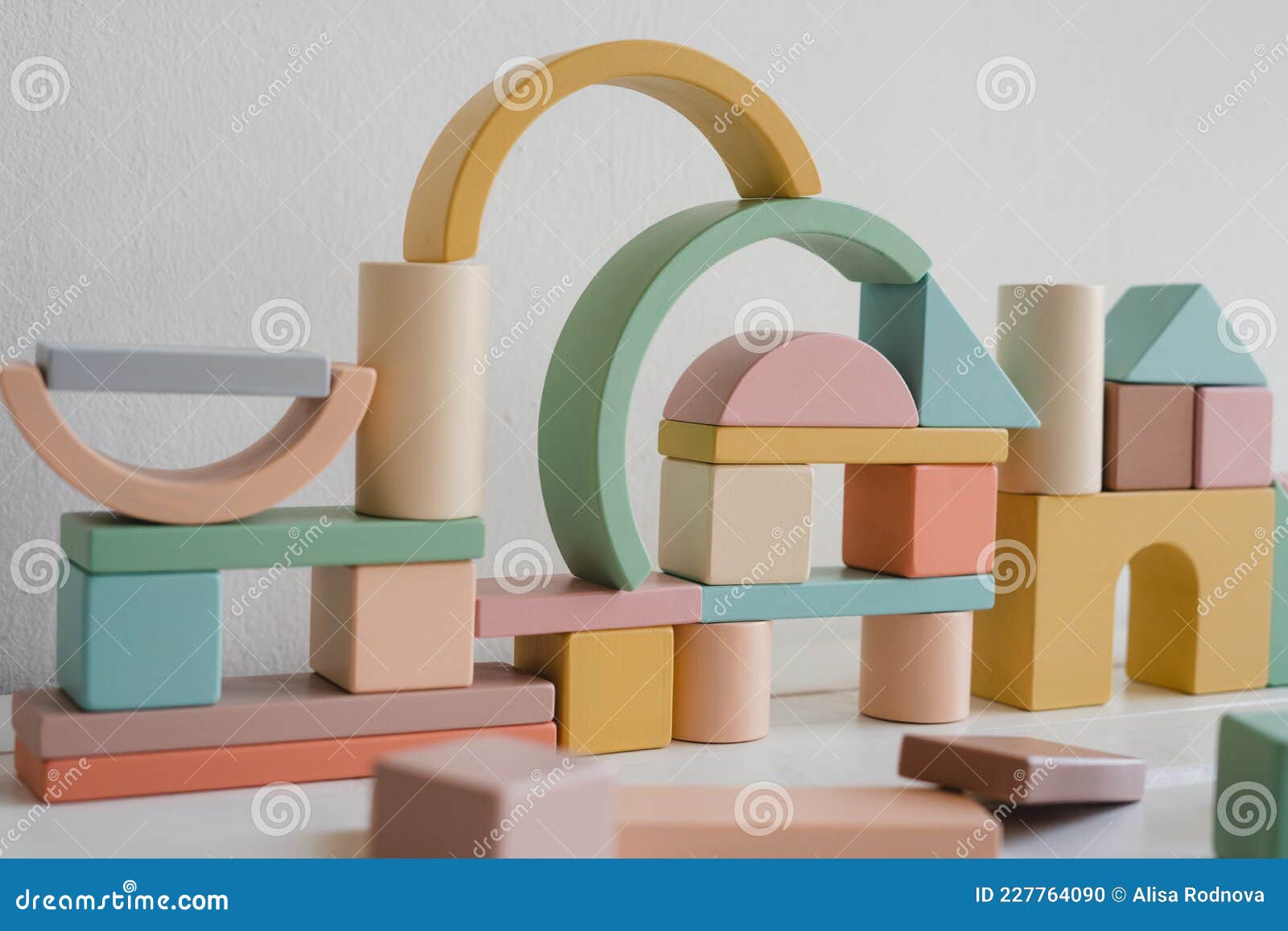 Children S Constructor Made of Natural Material. Zero Waste. Stock ...