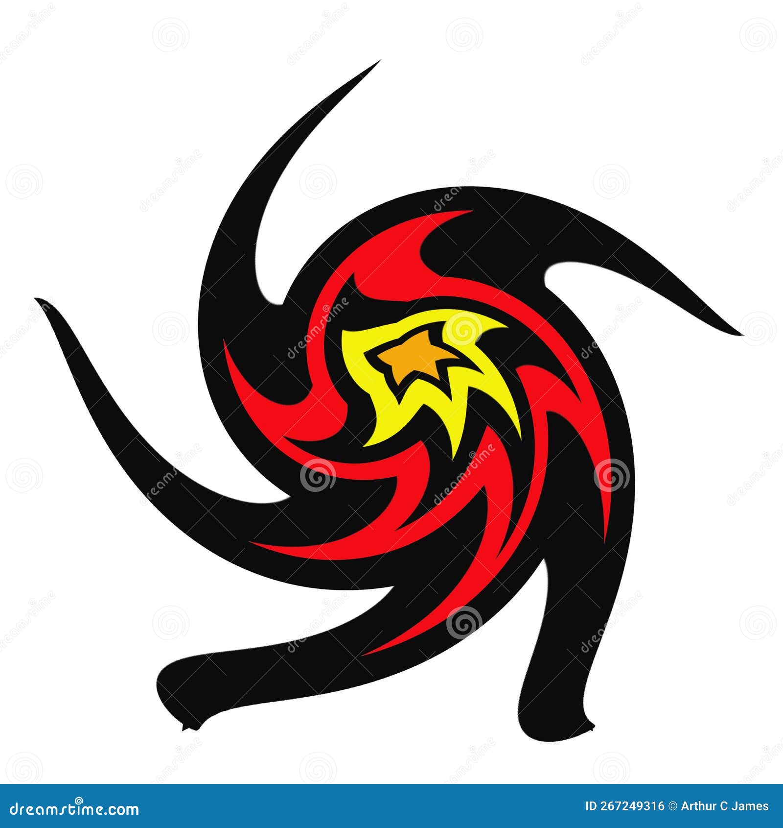 Abstract and Contemporary Digital Art Dancing Flame Pattern Design ...