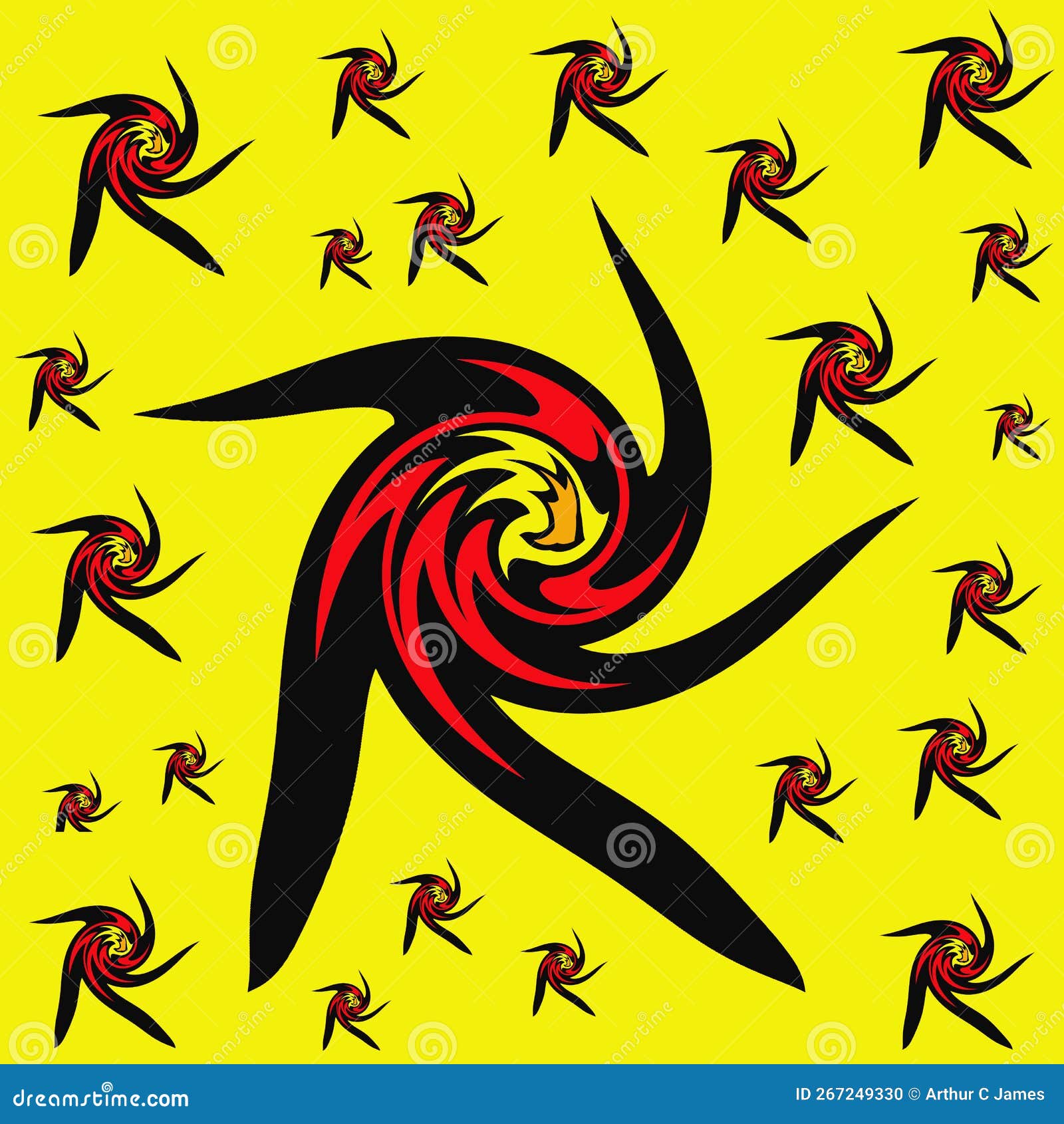 Abstract and Contemporary Digital Art Dancing Flame Pattern Design ...