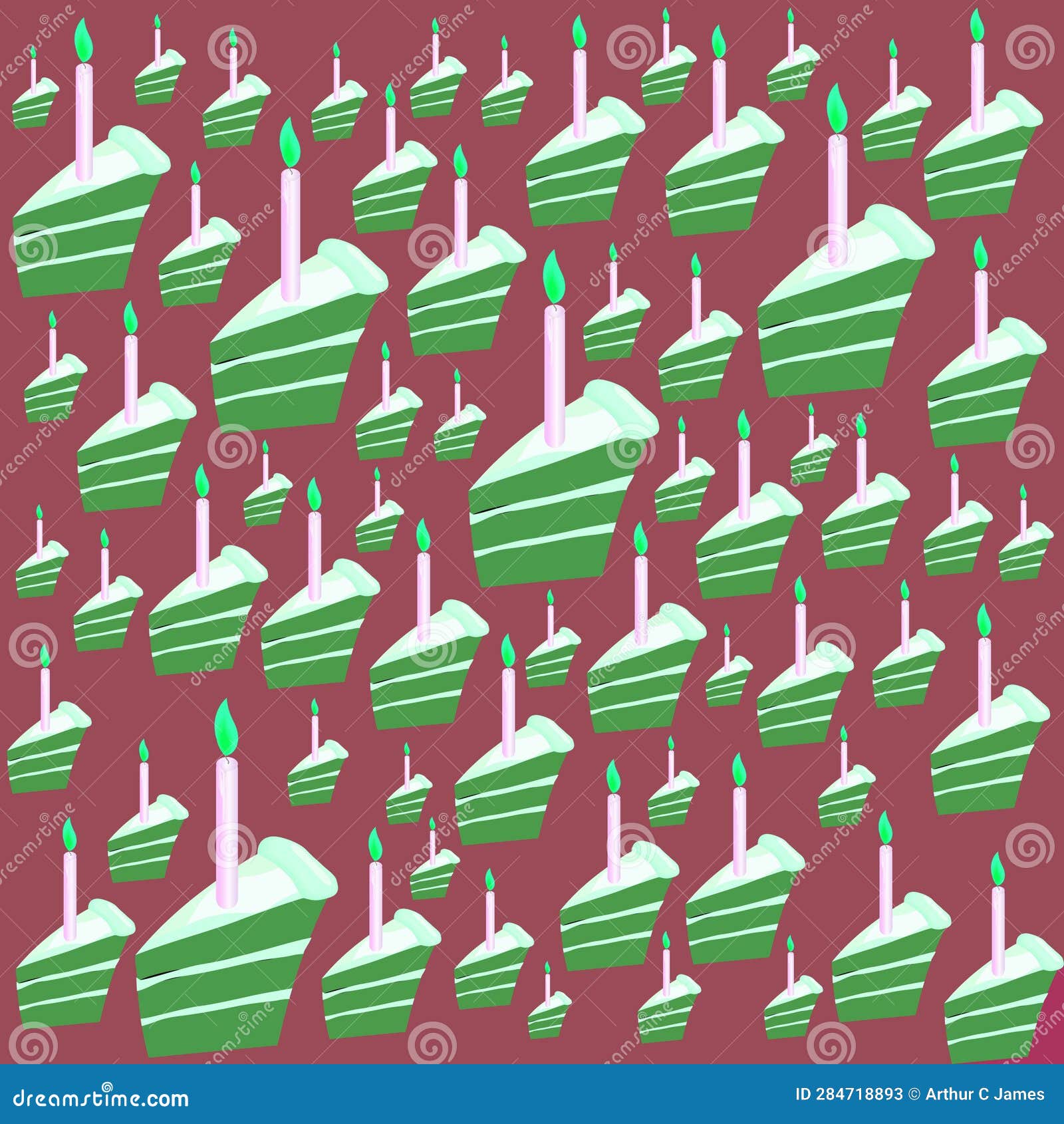 Abstract and Contemporary Digital Art Birthday Cake Design Stock ...