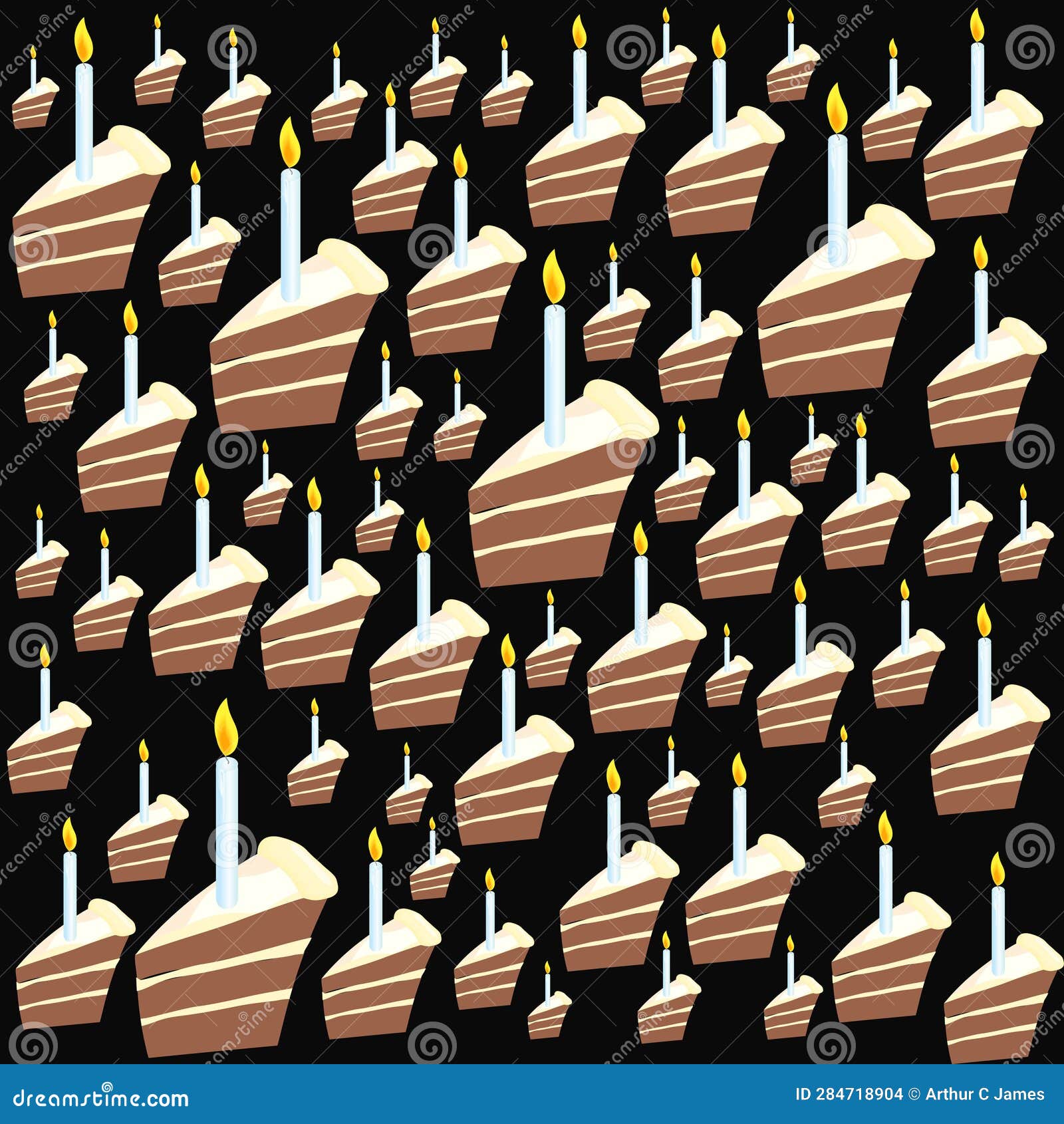 Abstract and Contemporary Digital Art Birthday Cake Design Stock ...