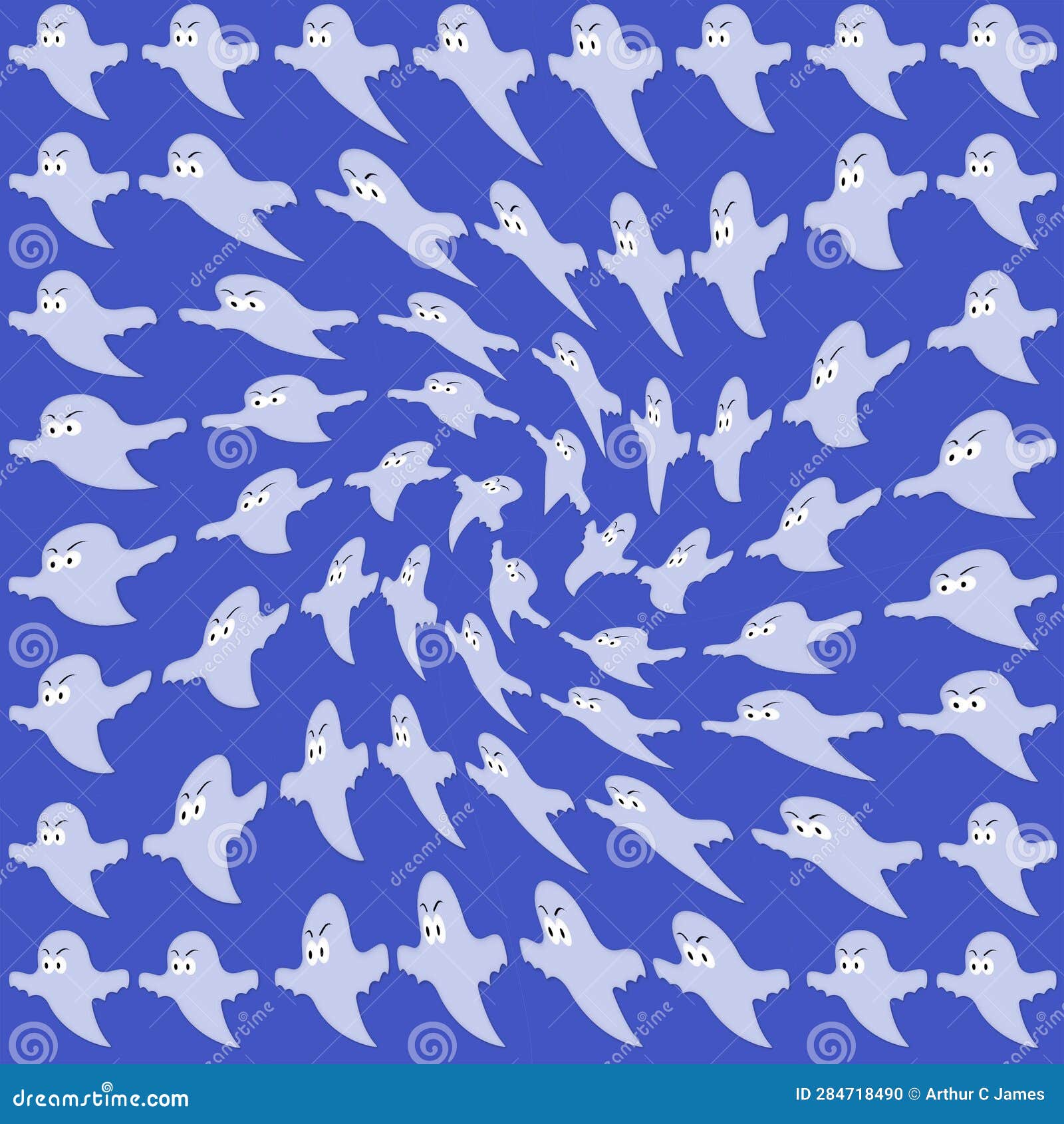 Abstract and Contemporary Digital Art Halloween Ghost Design Stock ...