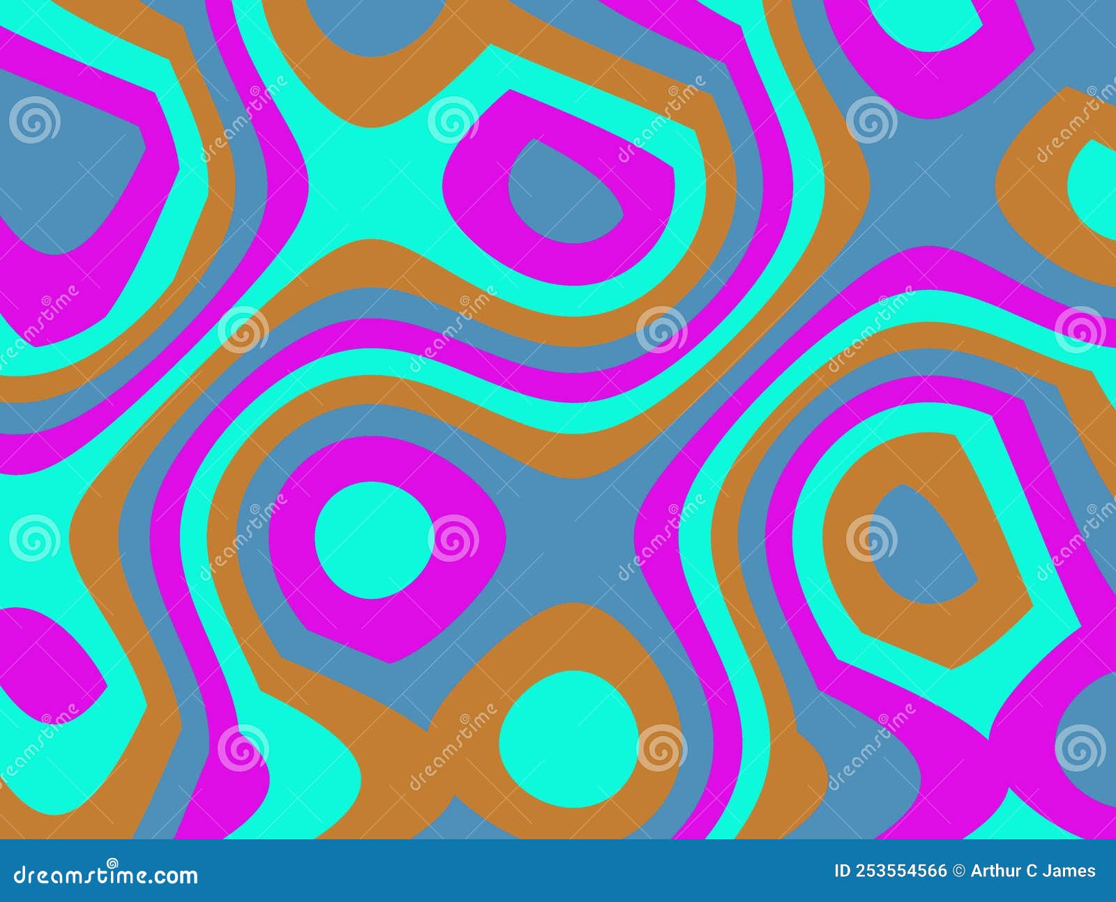 Abstract and Contemporary Digital Art Multi-coloured Red Waves Design ...