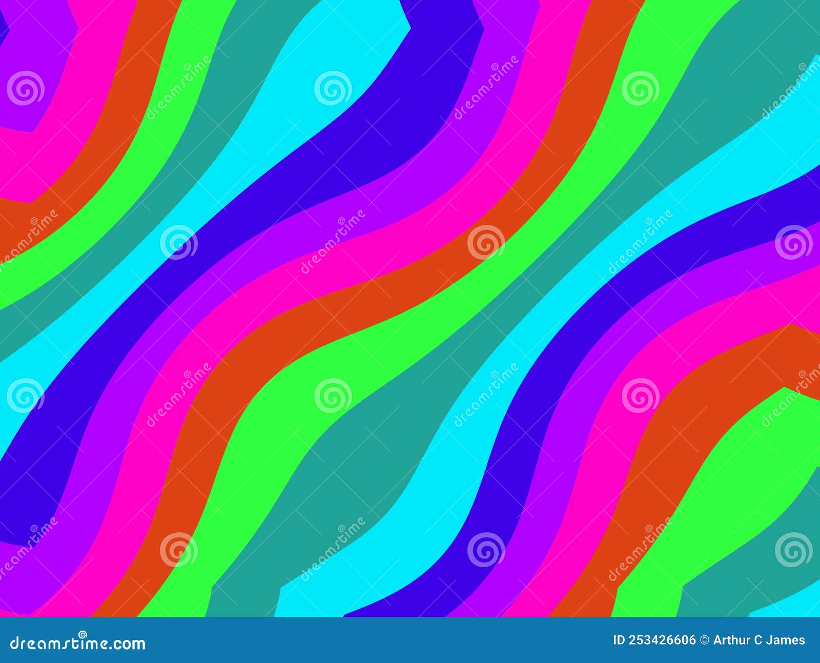 Abstract and Contemporary Digital Art Multi-coloured Stripes Design ...