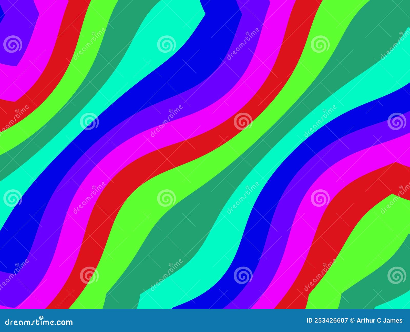 Abstract and Contemporary Digital Art Multi-coloured Stripes Design ...