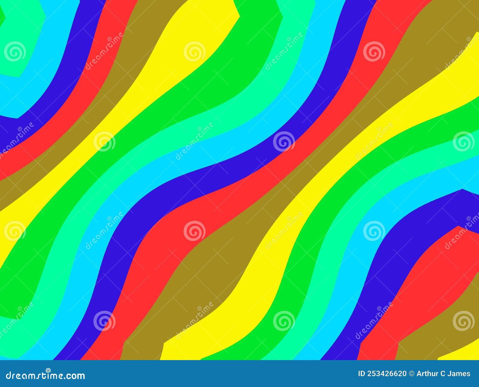 Abstract and Contemporary Digital Art Multi-coloured Stripes Design ...