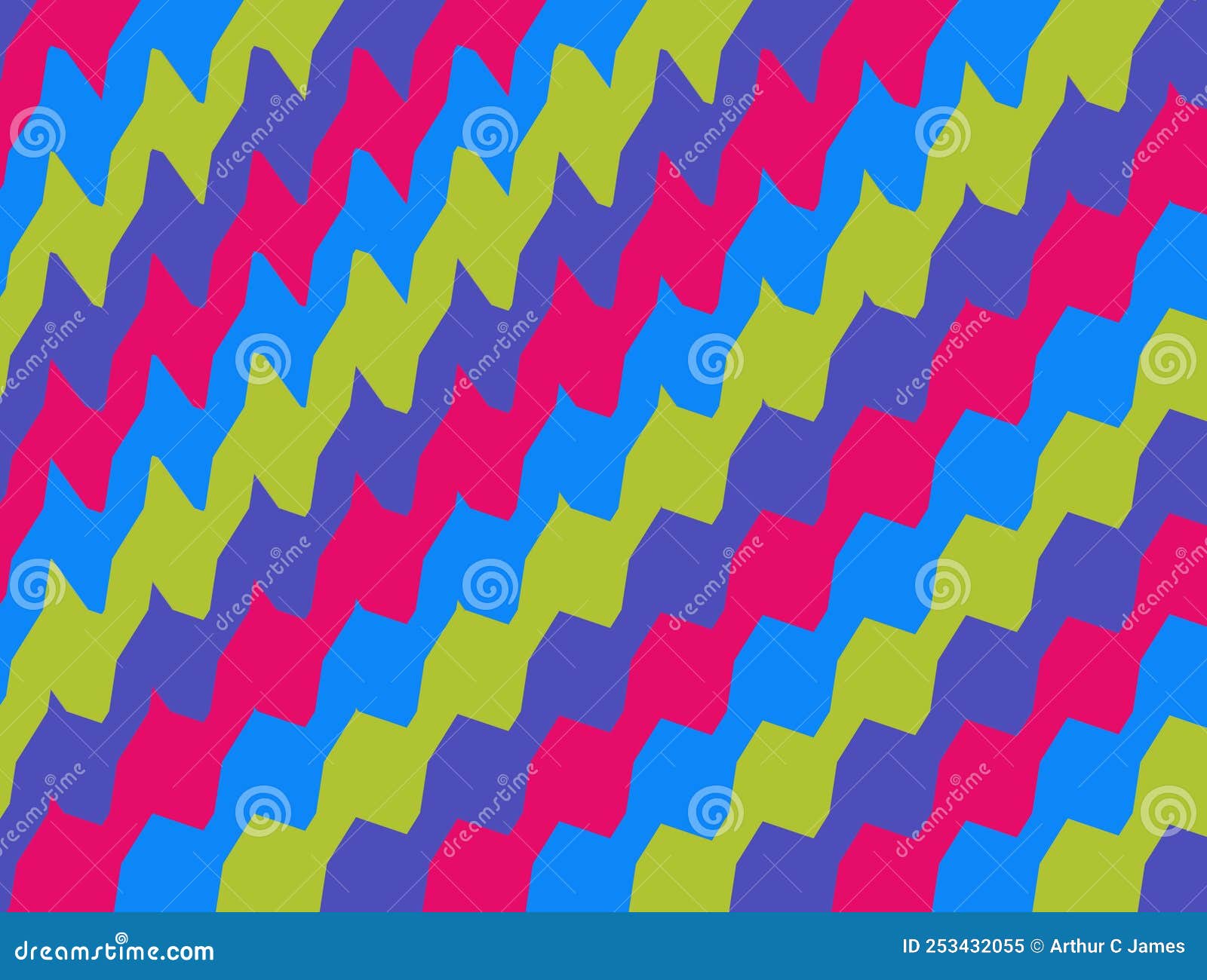 Abstract and Contemporary Digital Art Multi-coloured Stripes Design ...