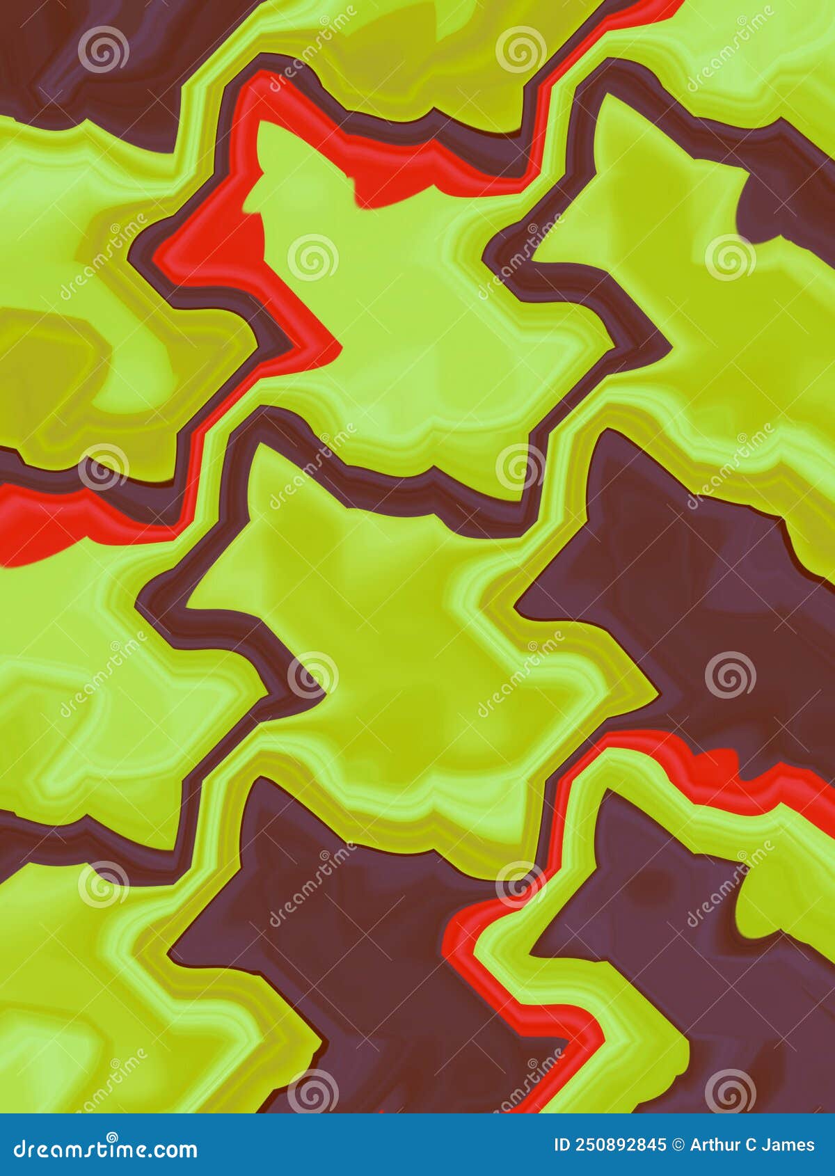 Abstract and Contemporary Digital Art Pattern Design Stock Illustration ...