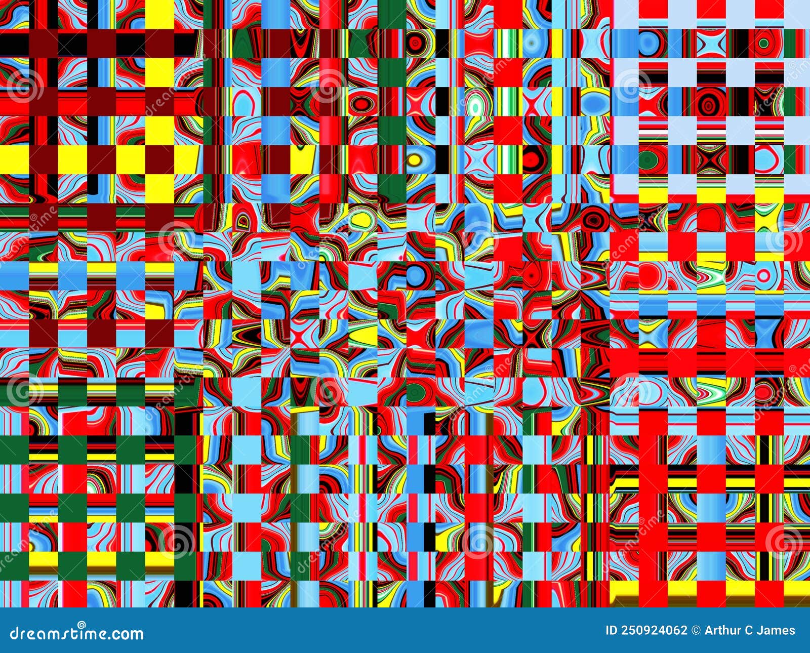 Abstract and Contemporary Digital Art Pattern Design Stock Illustration ...