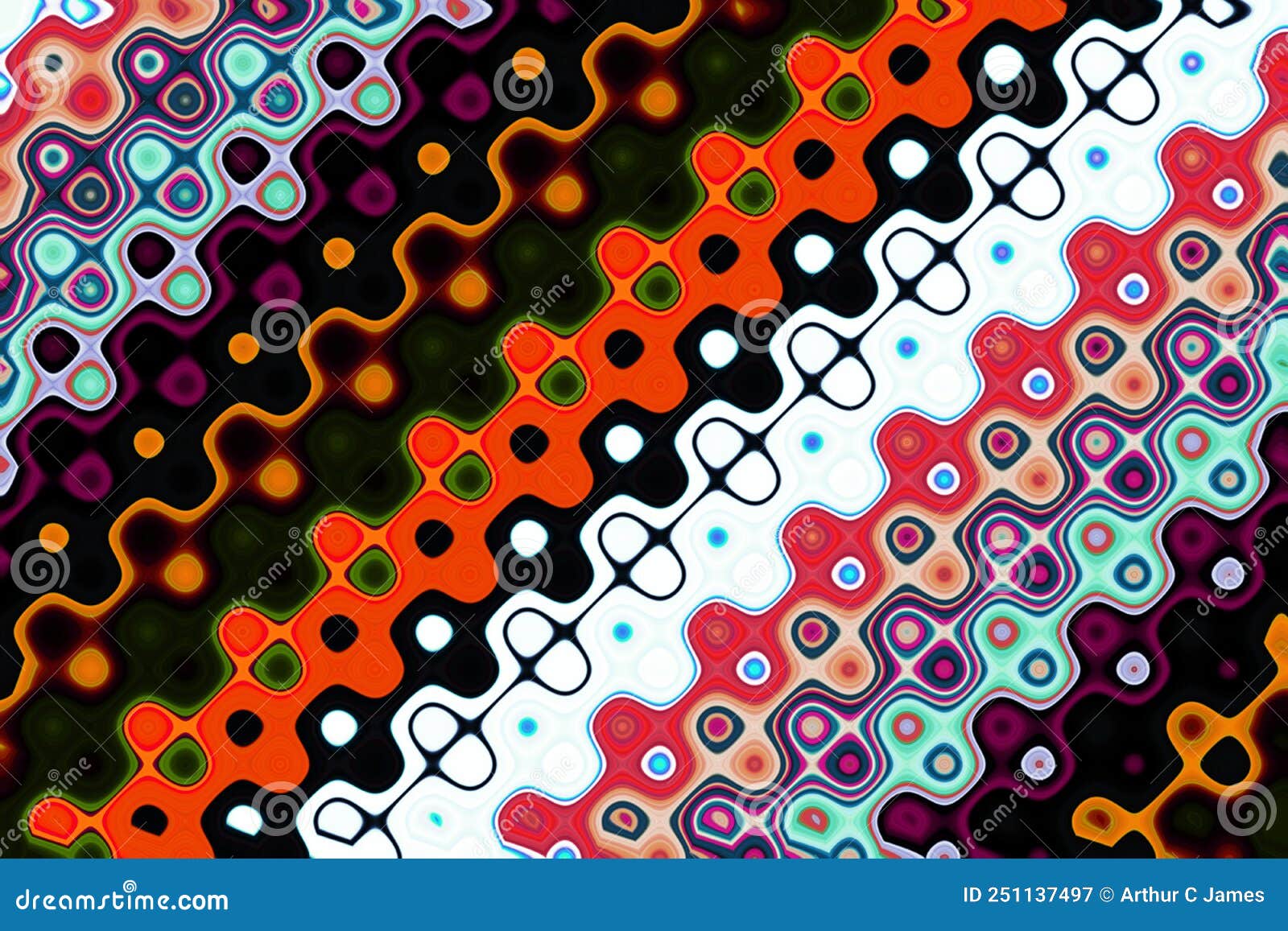 Abstract and Contemporary Digital Art Pattern Design Stock Illustration ...