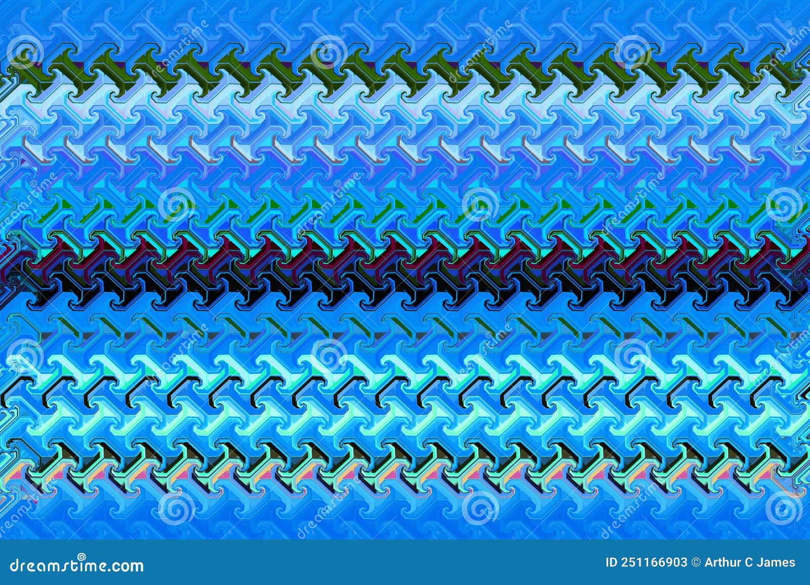 Abstract and Contemporary Digital Art Pattern Design Stock Illustration ...