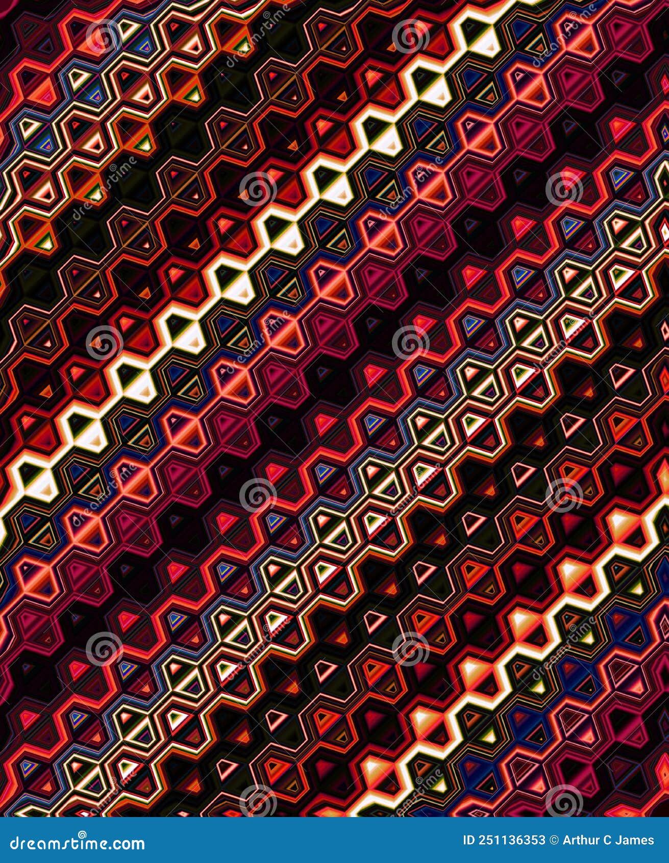 Abstract and Contemporary Digital Art Pattern Design Stock Illustration ...