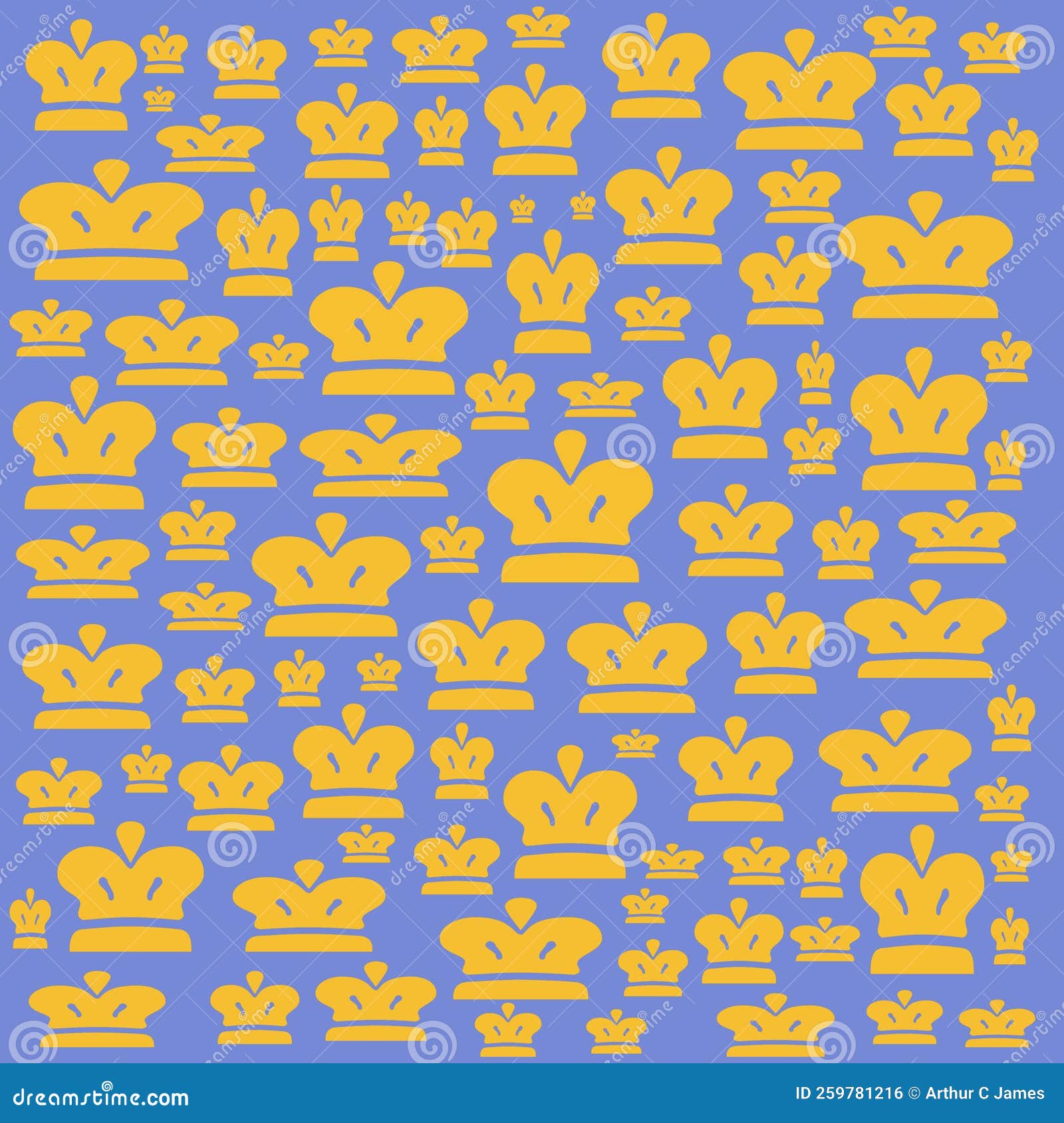 Abstract and Contemporary Digital Art Seamless Crown Design Stock ...