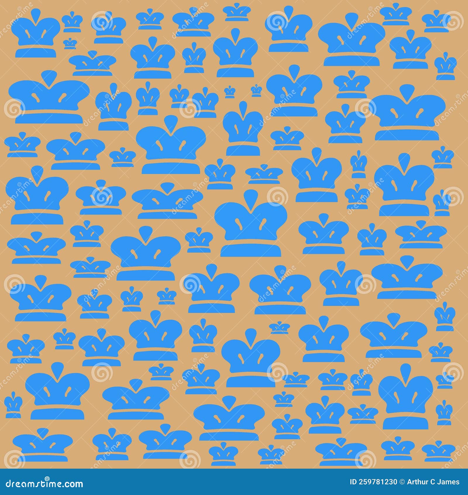 Abstract and Contemporary Digital Art Seamless Crown Design Stock ...