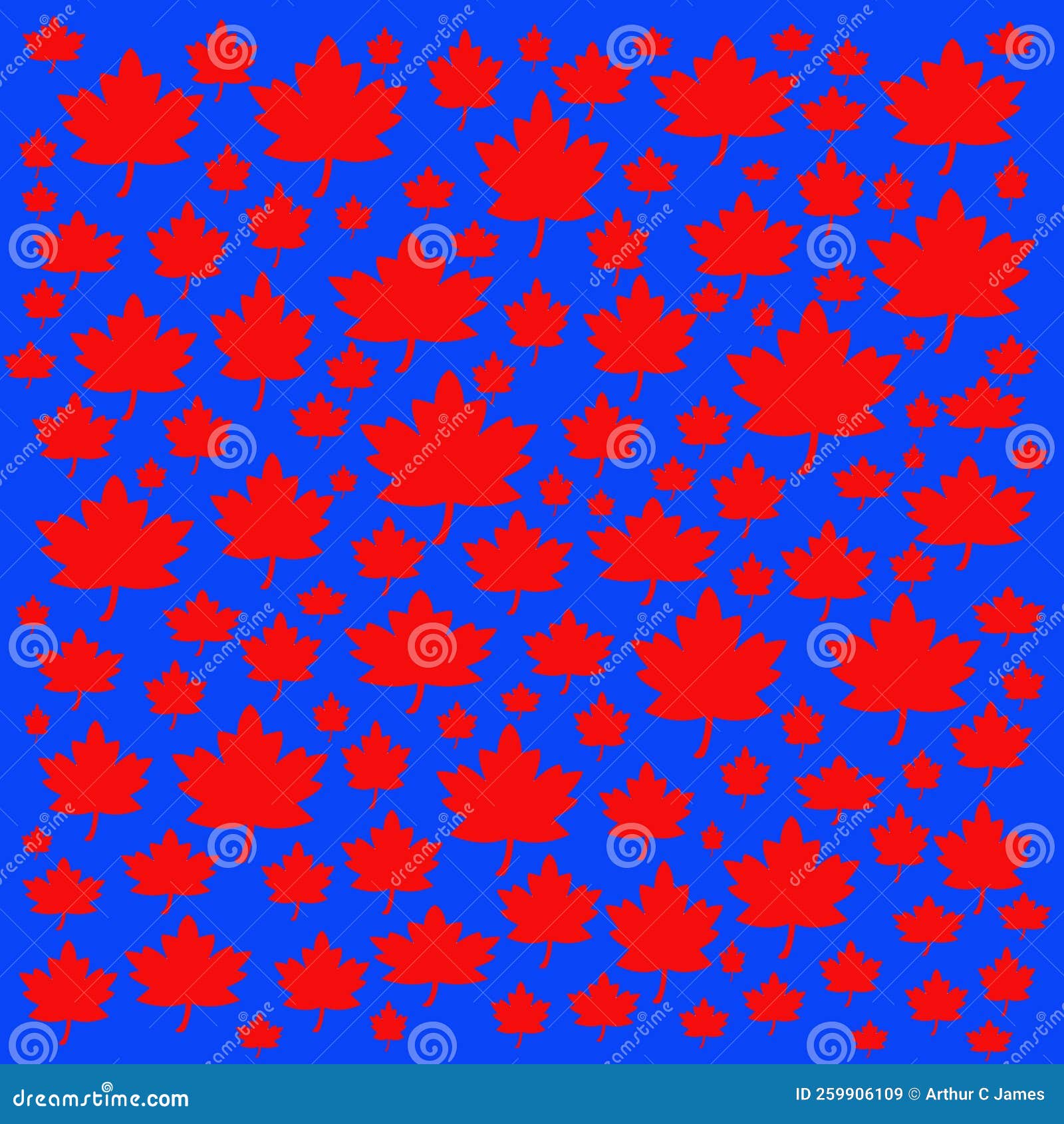 Abstract and Contemporary Digital Art Seamless Maple Leaf Design Stock ...