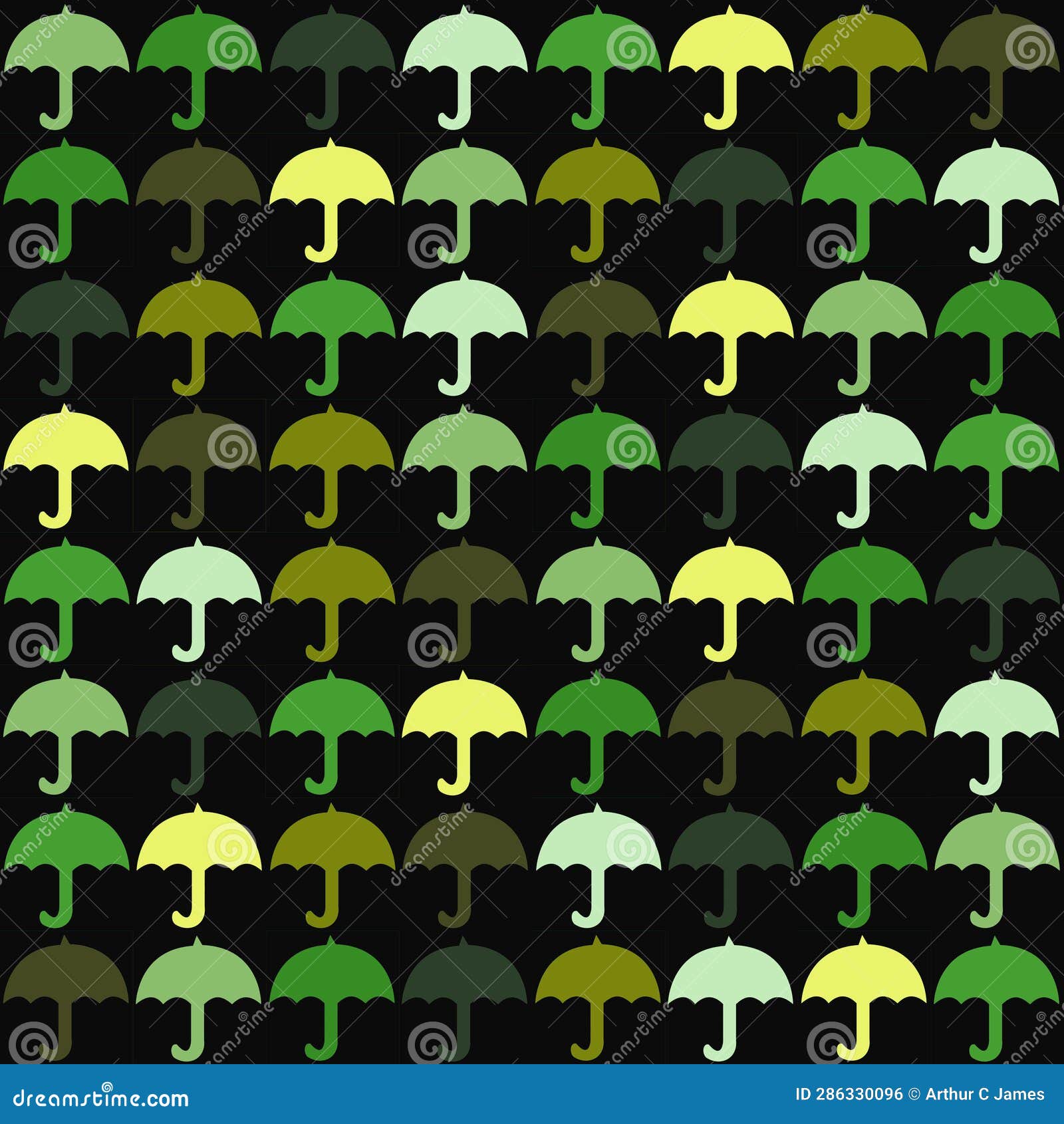 Abstract and Contemporary Digital Art Seamless Umbrella Pattern Stock ...