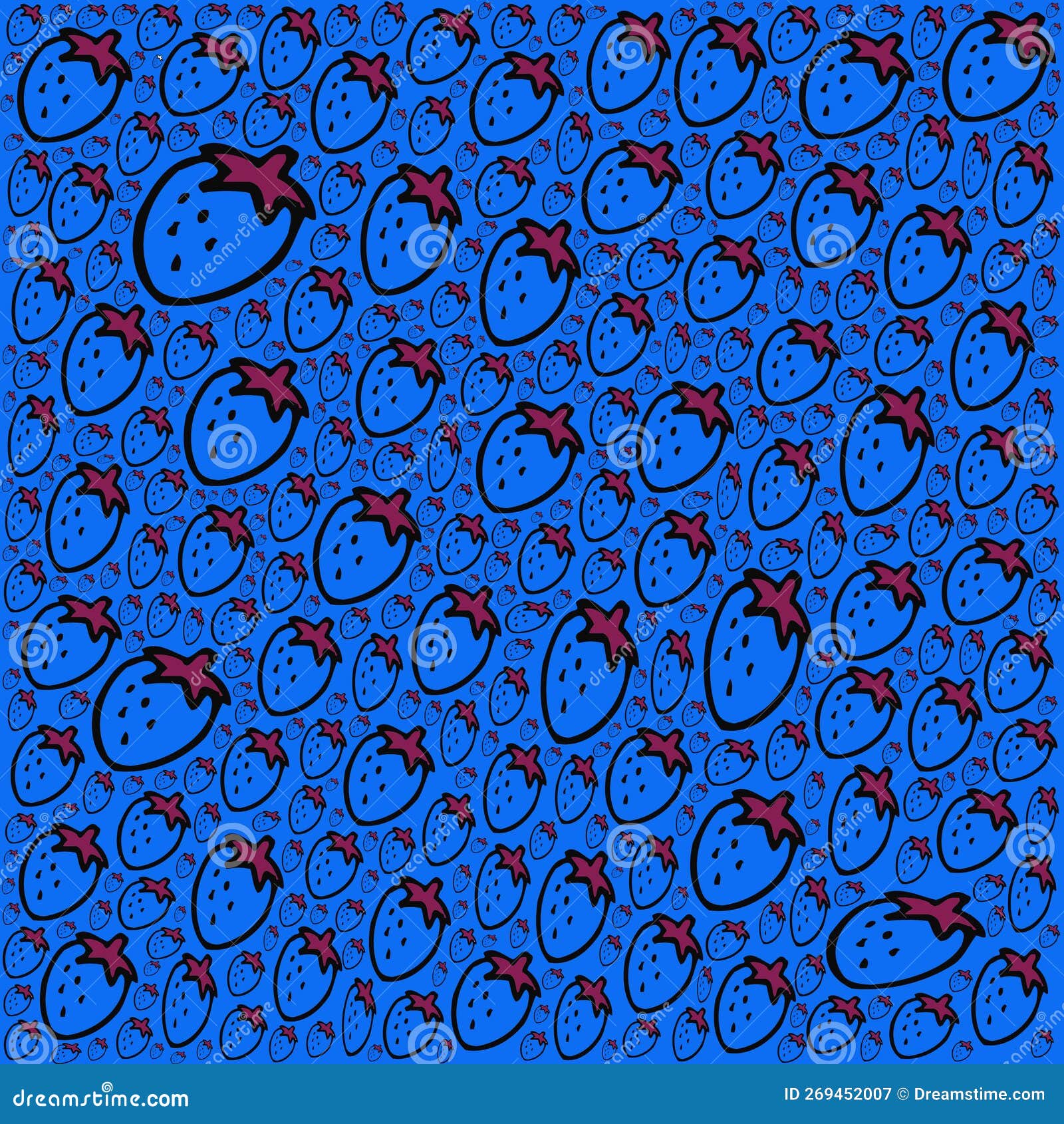 Abstract and Contemporary Digital Art Strawberry Design Stock ...