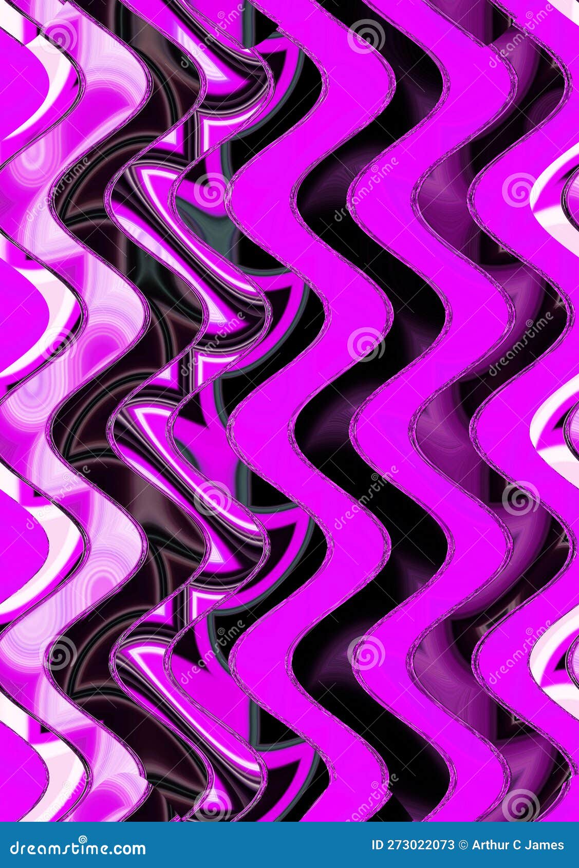 Abstract and Contemporary Digital Art Waves Pattern Design Stock ...