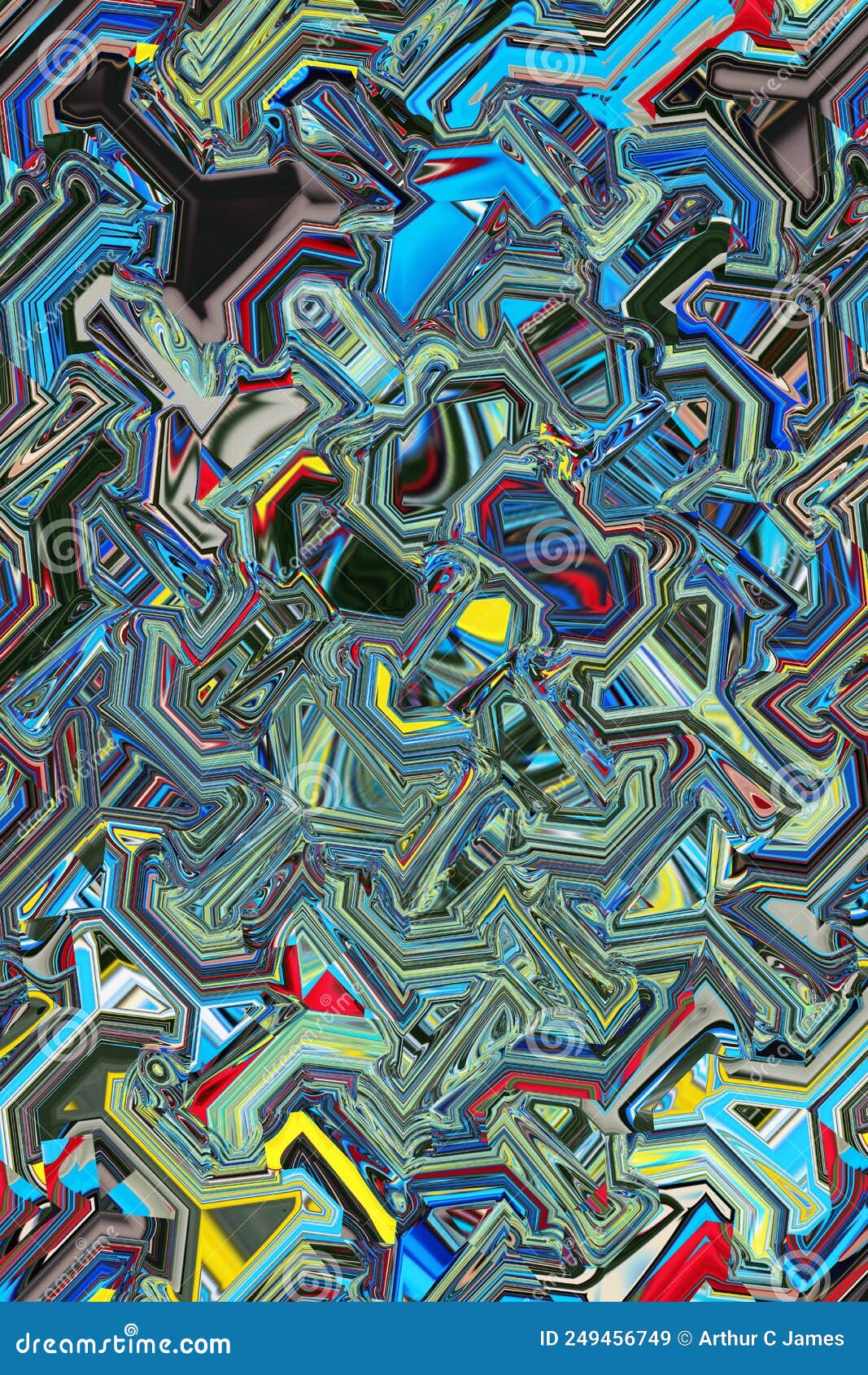 Abstract and Contemporary Digital Hallucination Art Design Stock ...