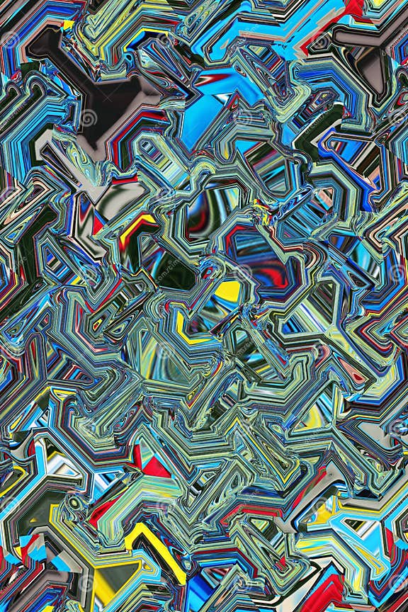 Abstract and Contemporary Digital Hallucination Art Design Stock ...