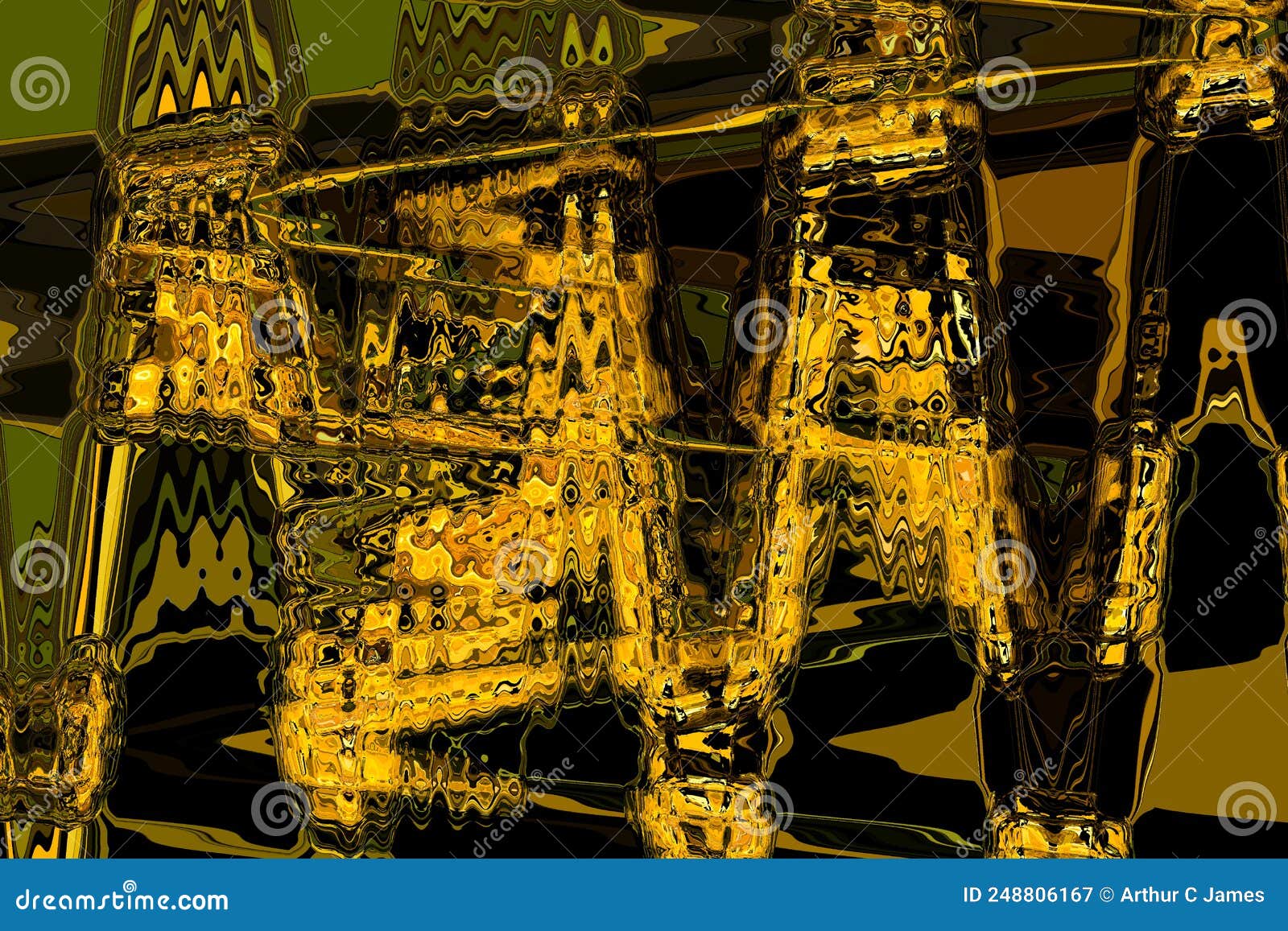 Abstract Contemporary Futuristic Digital Art Design Stock Illustration ...