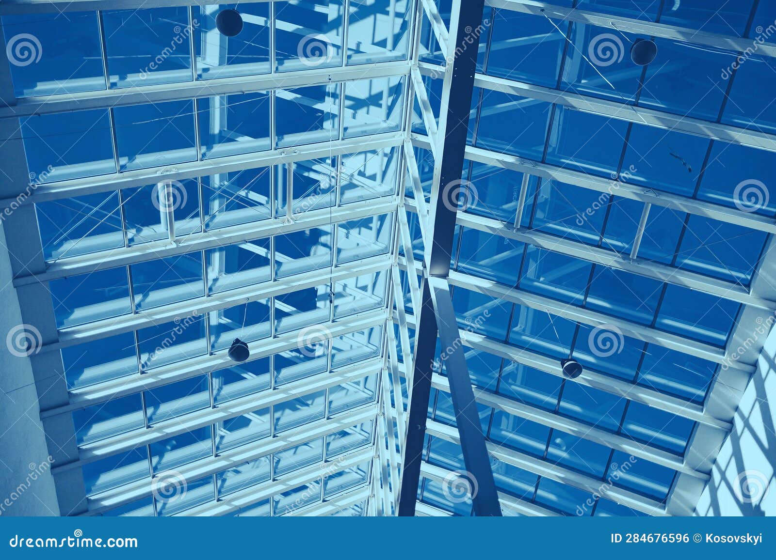 High-tech Architecture Ceiling Stock Photo - Image of inside, built ...