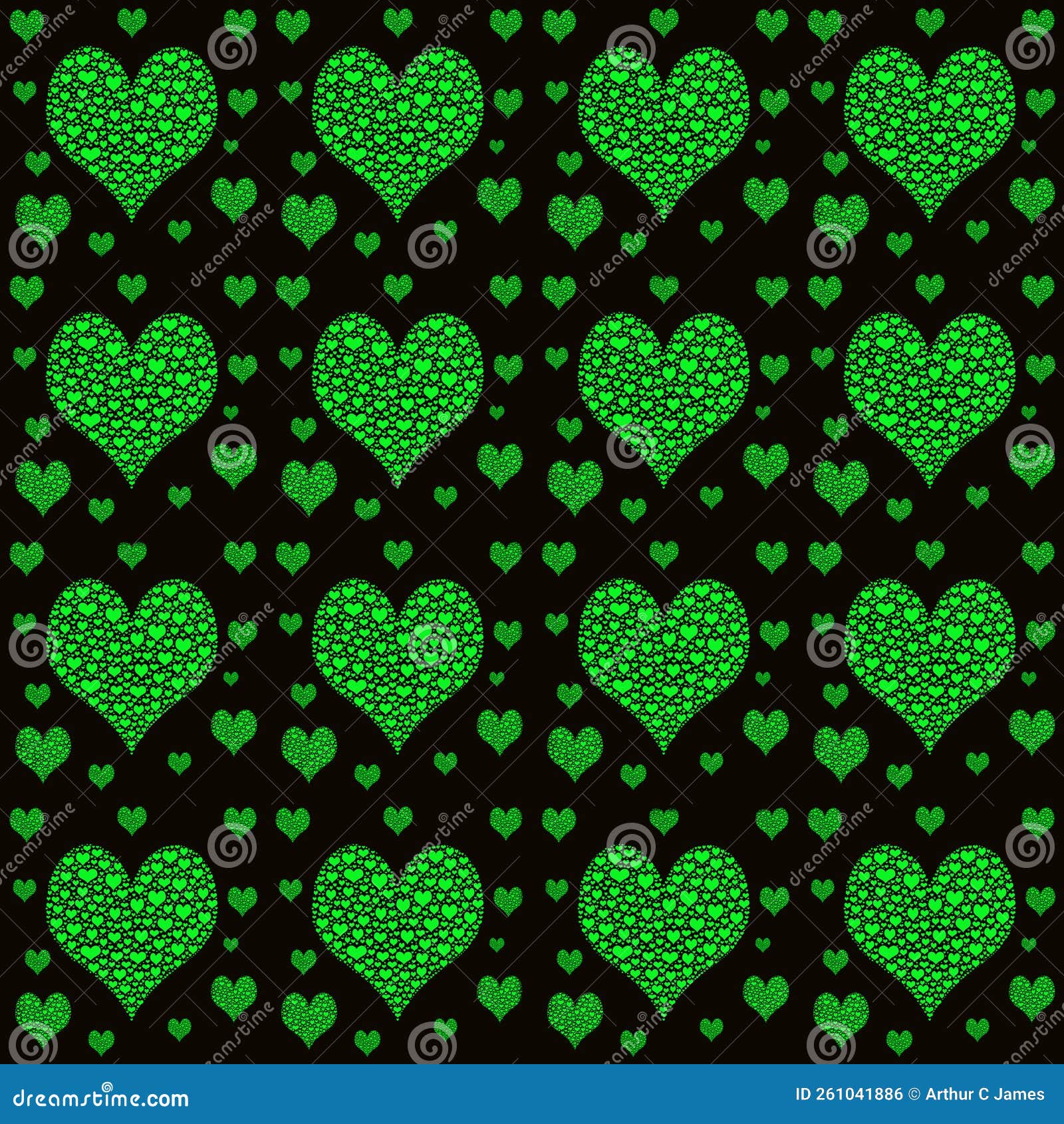 Abstract and Contemporary Digital Art Love Heart Pattern Design Stock ...