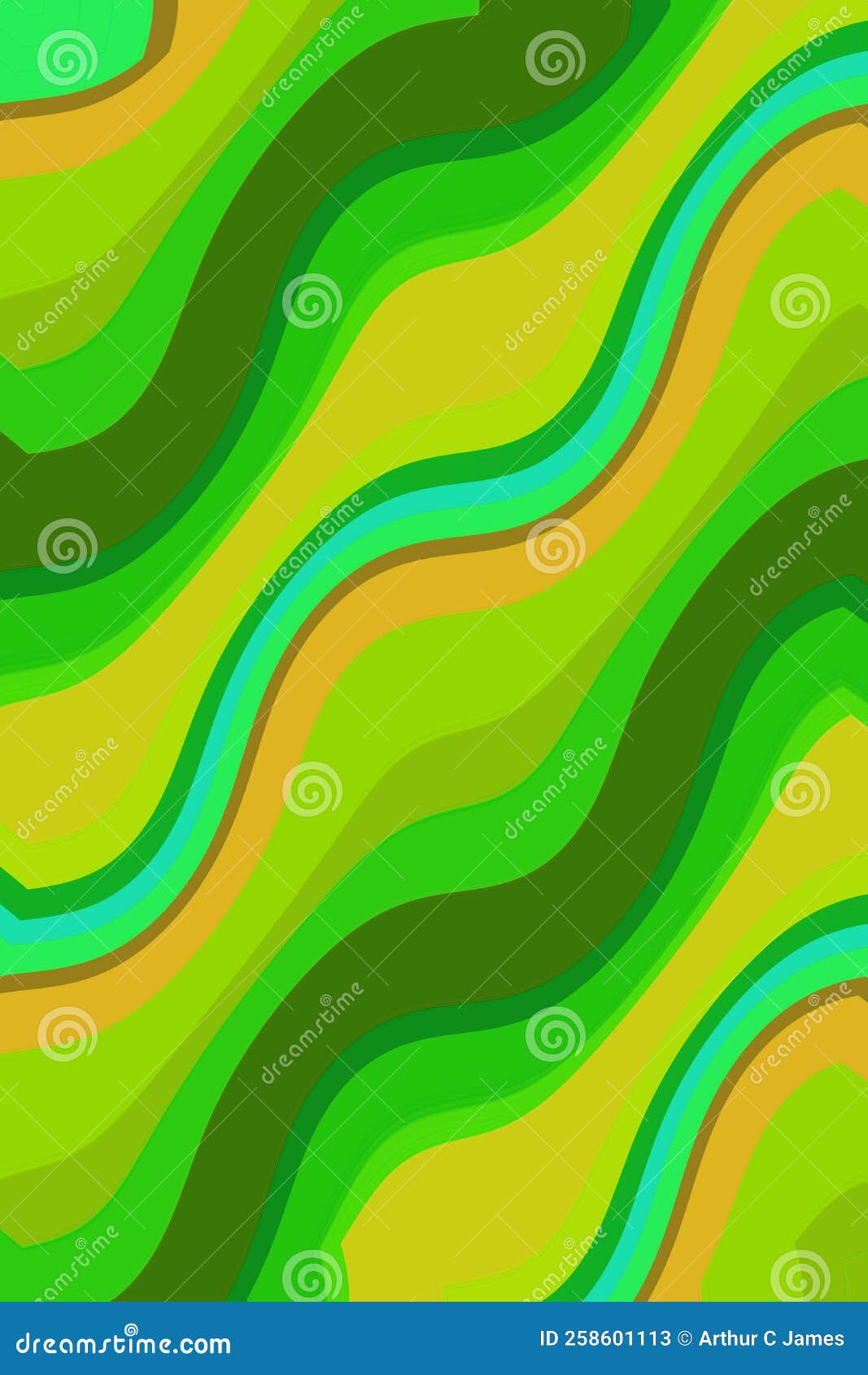 Abstract and Contemporary Digital Art Multi-coloured Waves Pattern ...