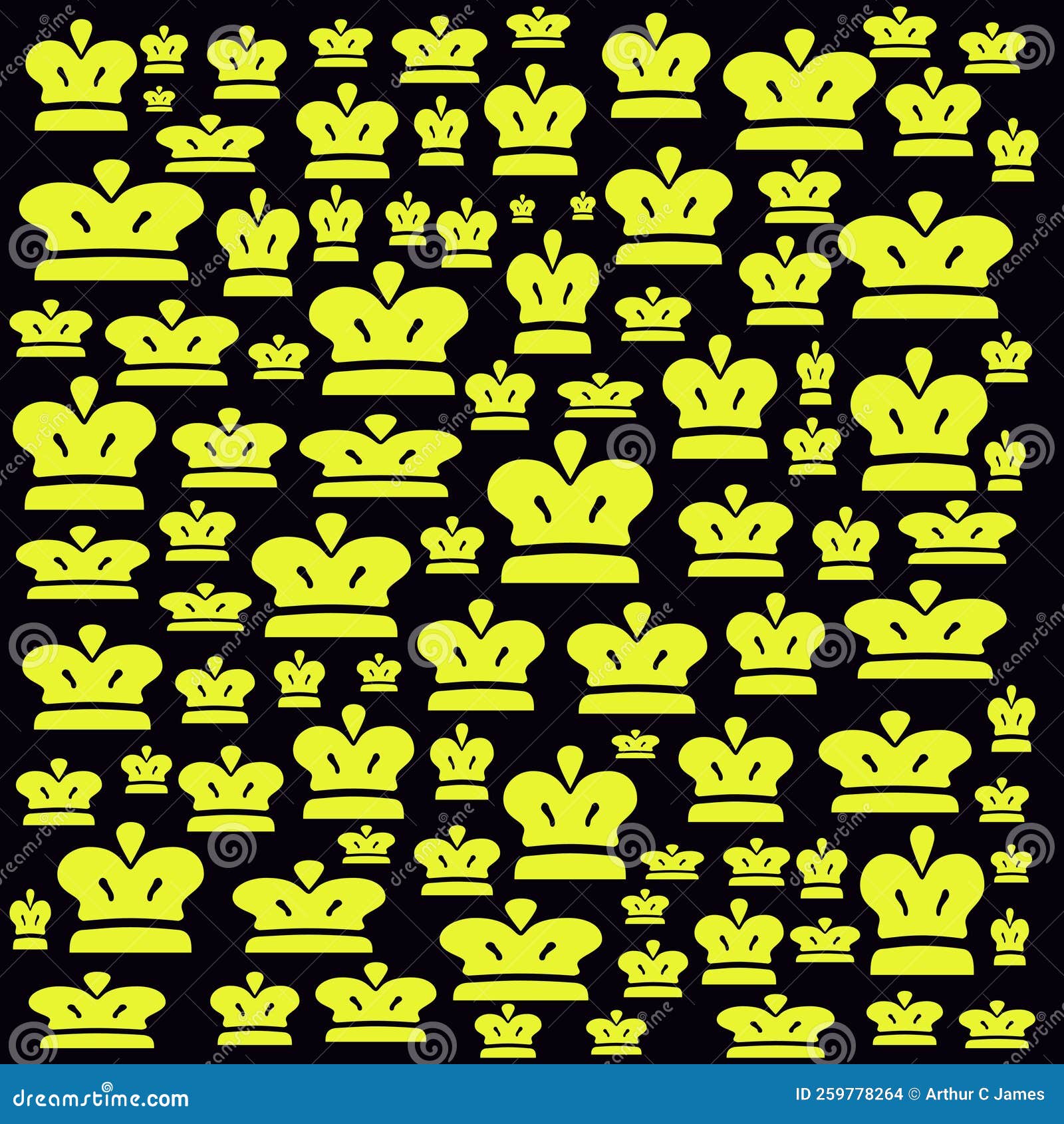 Abstract and Contemporary Digital Art Seamless Crown Design Stock ...