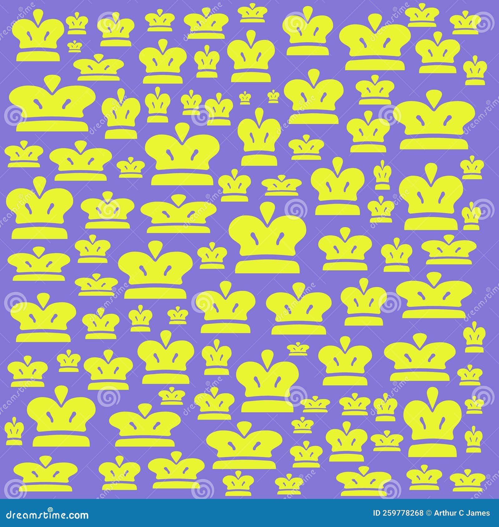 Abstract and Contemporary Digital Art Seamless Crown Design Stock ...