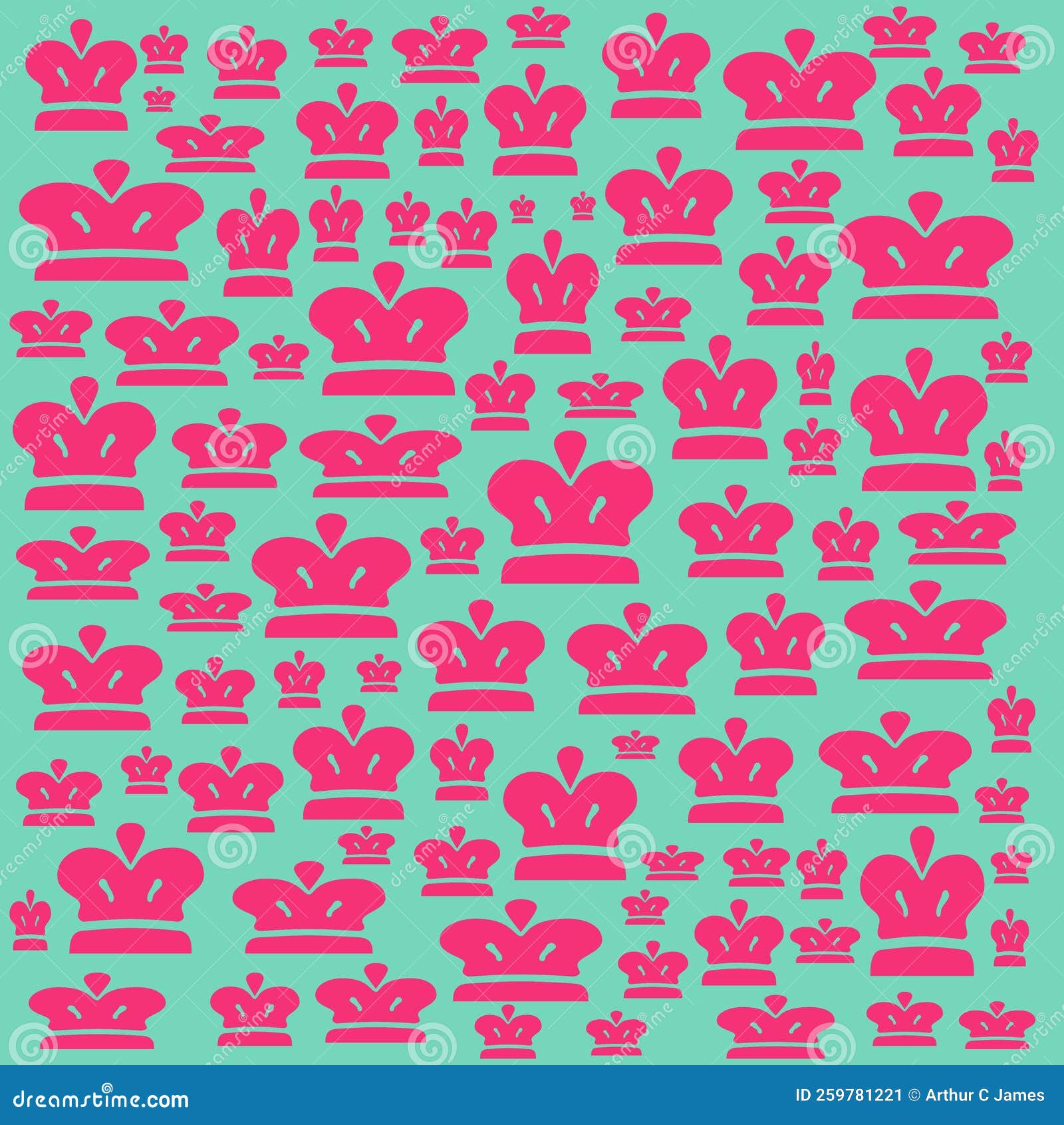 Abstract and Contemporary Digital Art Seamless Crown Design Stock ...