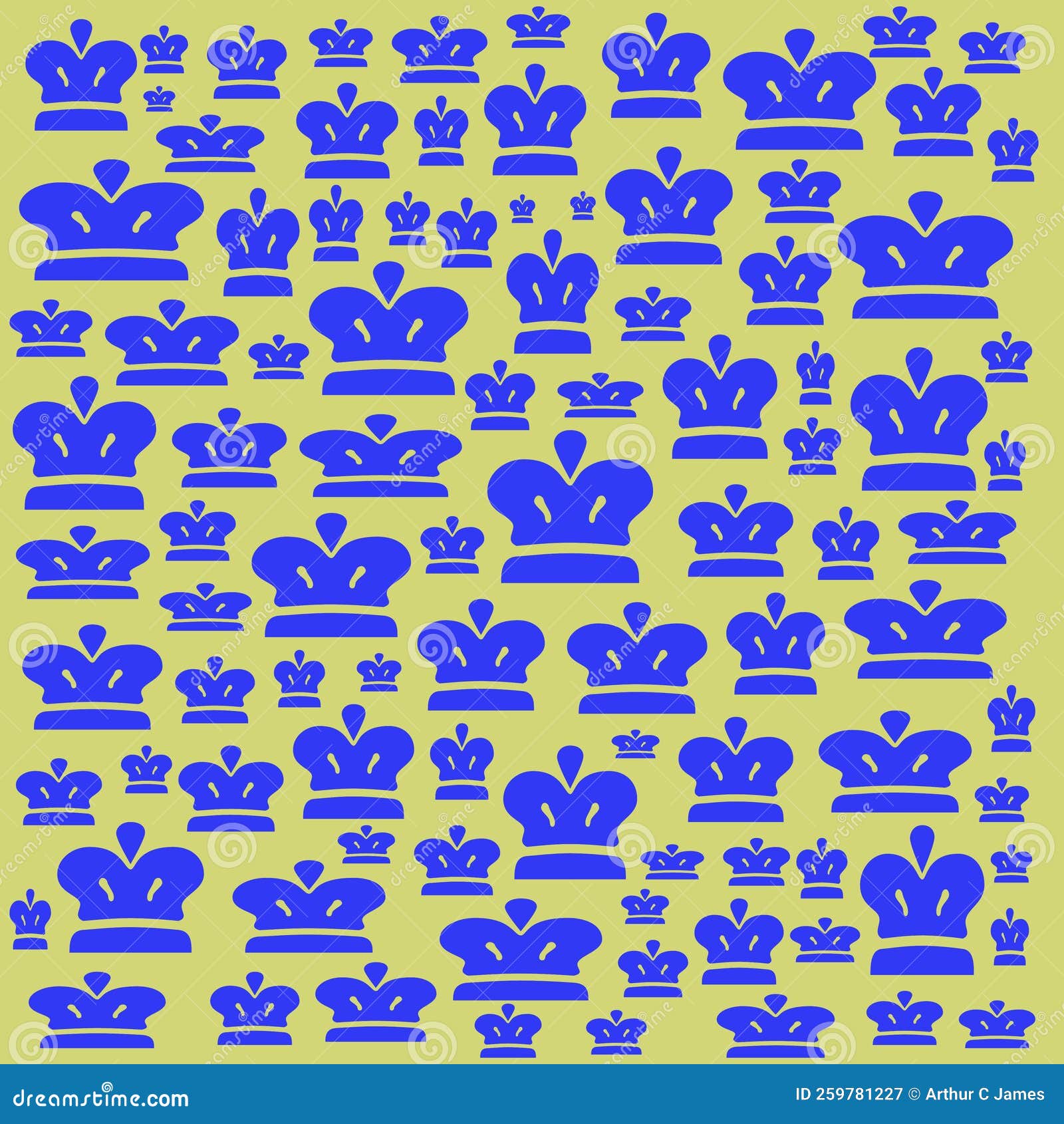 Abstract and Contemporary Digital Art Seamless Crown Design Stock ...