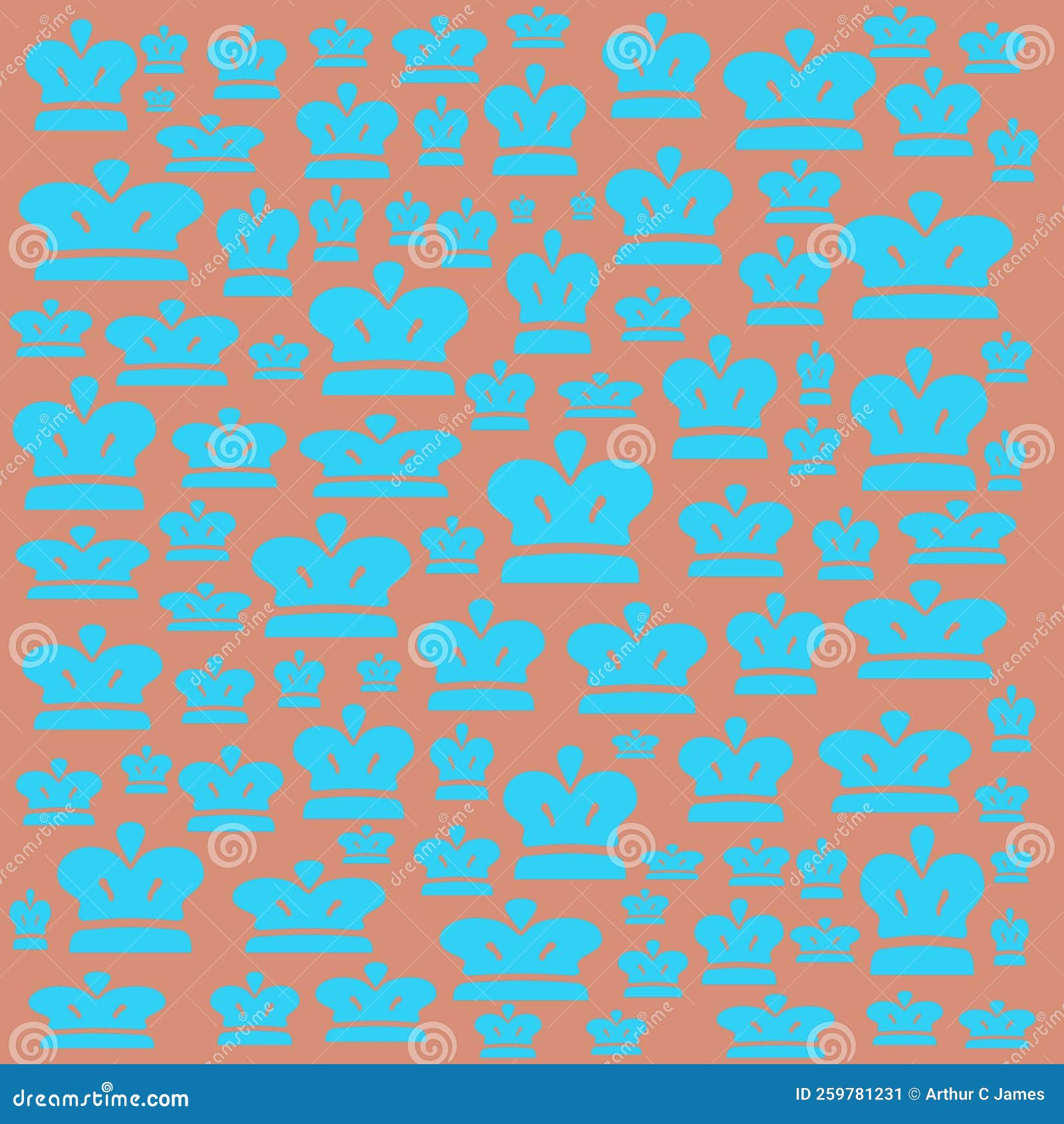 Abstract and Contemporary Digital Art Seamless Crown Design Stock ...