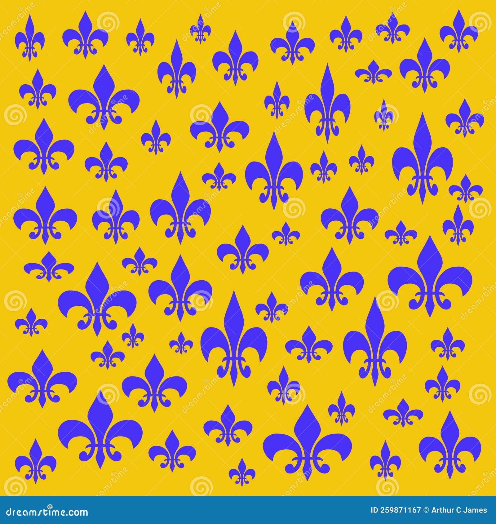 Abstract and Contemporary Digital Art Seamless Fleur De Lys Design ...
