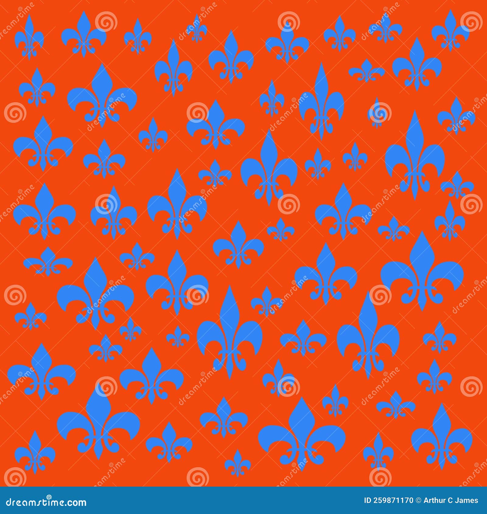 Abstract and Contemporary Digital Art Seamless Fleur De Lys Design Stock Illustration ...