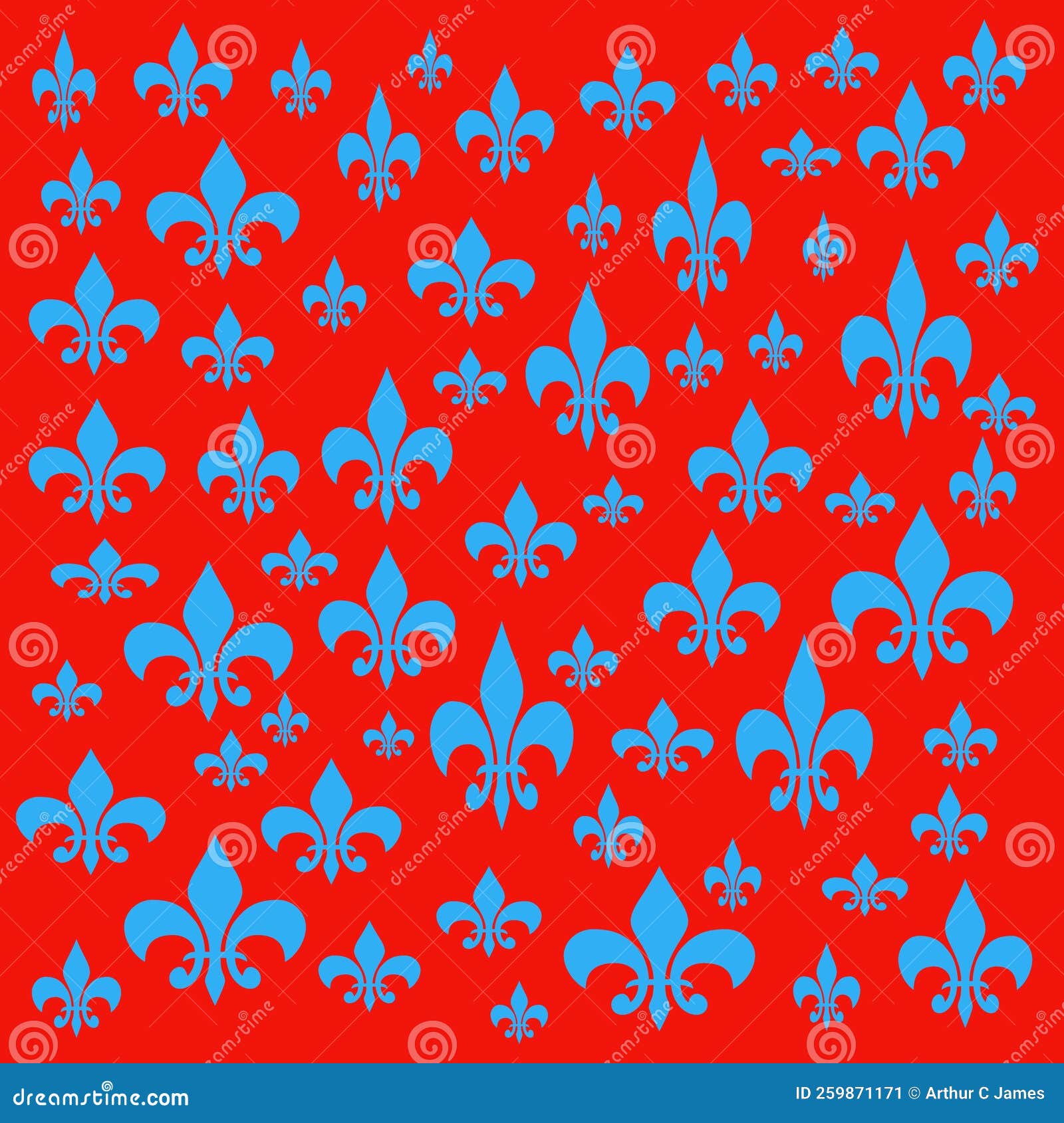 Abstract and Contemporary Digital Art Seamless Fleur De Lys Design ...