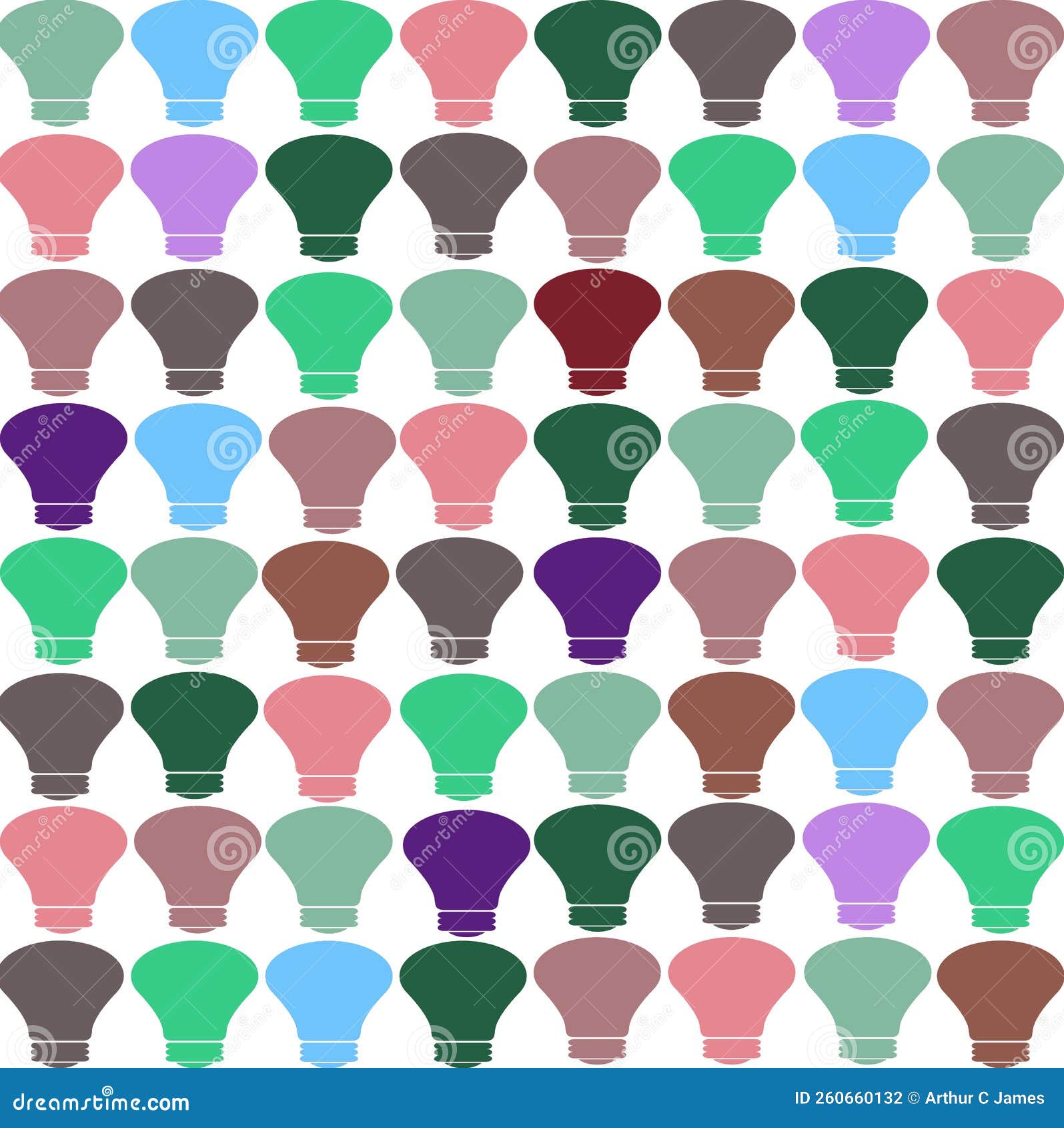 Abstract and Contemporary Digital Art Seamless Light Bulb Design Stock ...