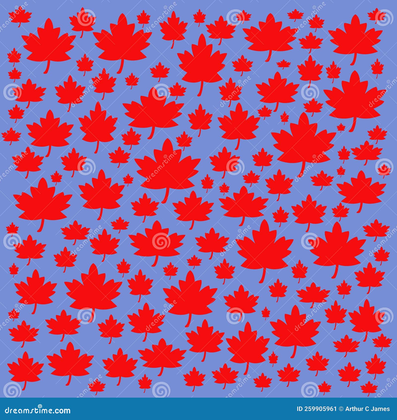 Abstract and Contemporary Digital Art Seamless Maple Leaf Design Stock ...