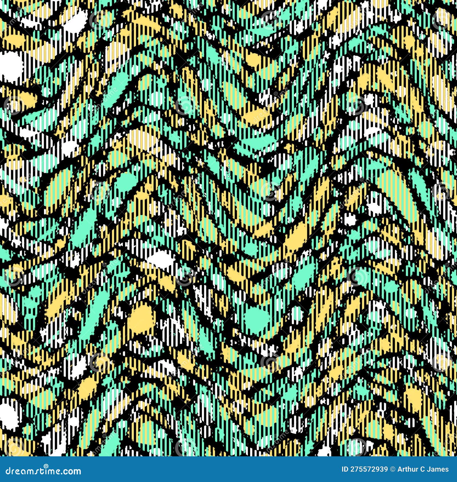 Abstract and Contemporary Digital Art Chaos Waves Pattern Design Stock ...