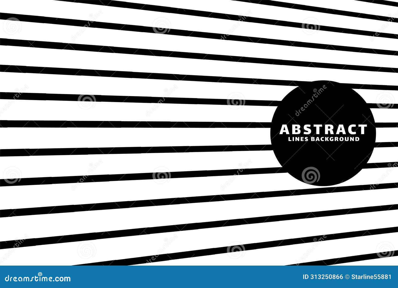 Abstract Continuous Black Stripe Line White Background Stock Vector ...