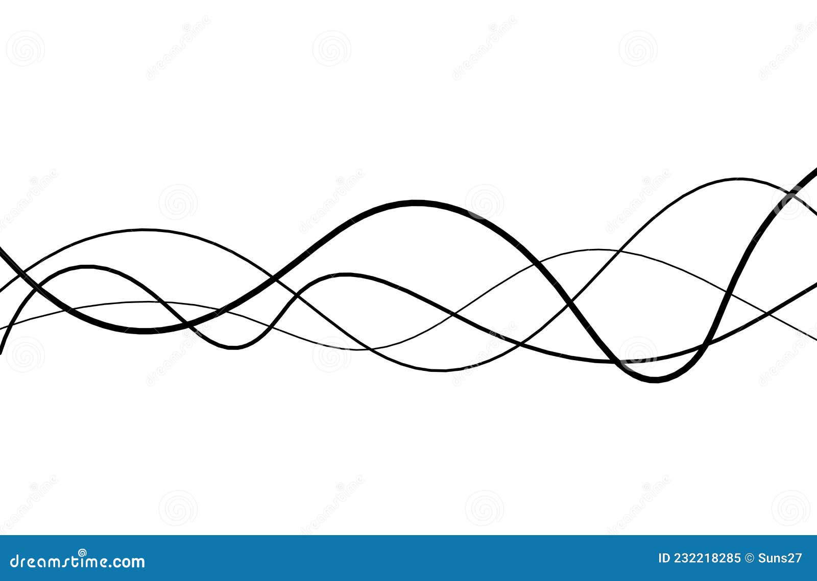 Abstract Continuous Lines Drawing on White Stock Vector - Illustration ...